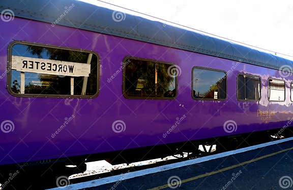 The World Reflected in a Purple Train Stock Photo - Image of contrast ...