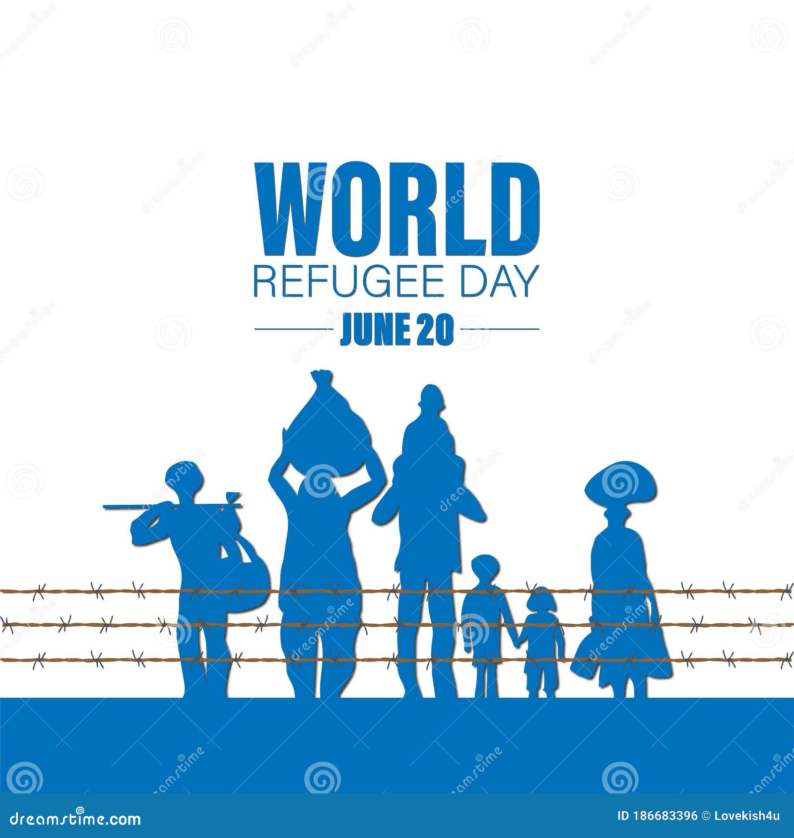 World Refugee Day Concept Of Social Event 20 June Vector Stock Vector