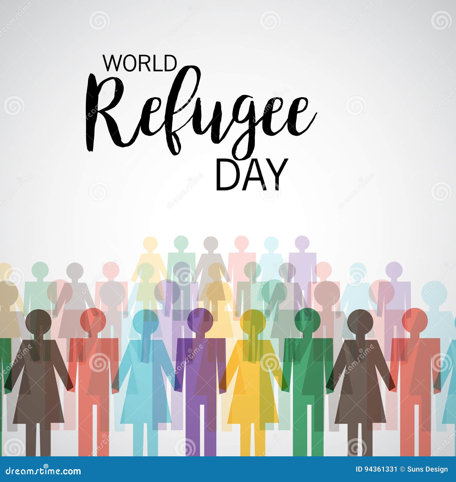 World Refugee Day On June 20 Vertical Poster Template. Globe Map ...