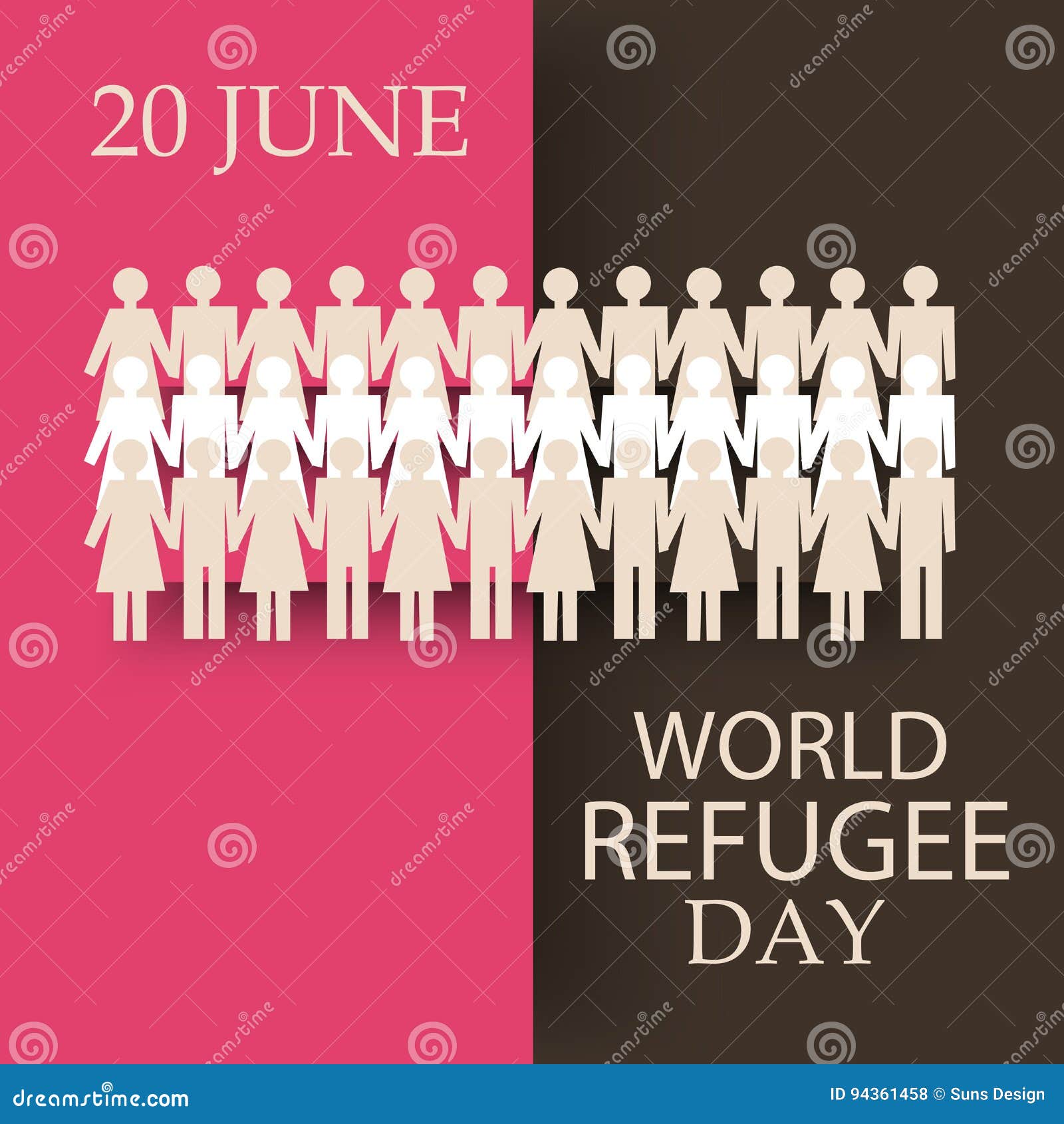 World Refugee Day 20 June, Sad Crying Boy Kid Child Poster Vector ...