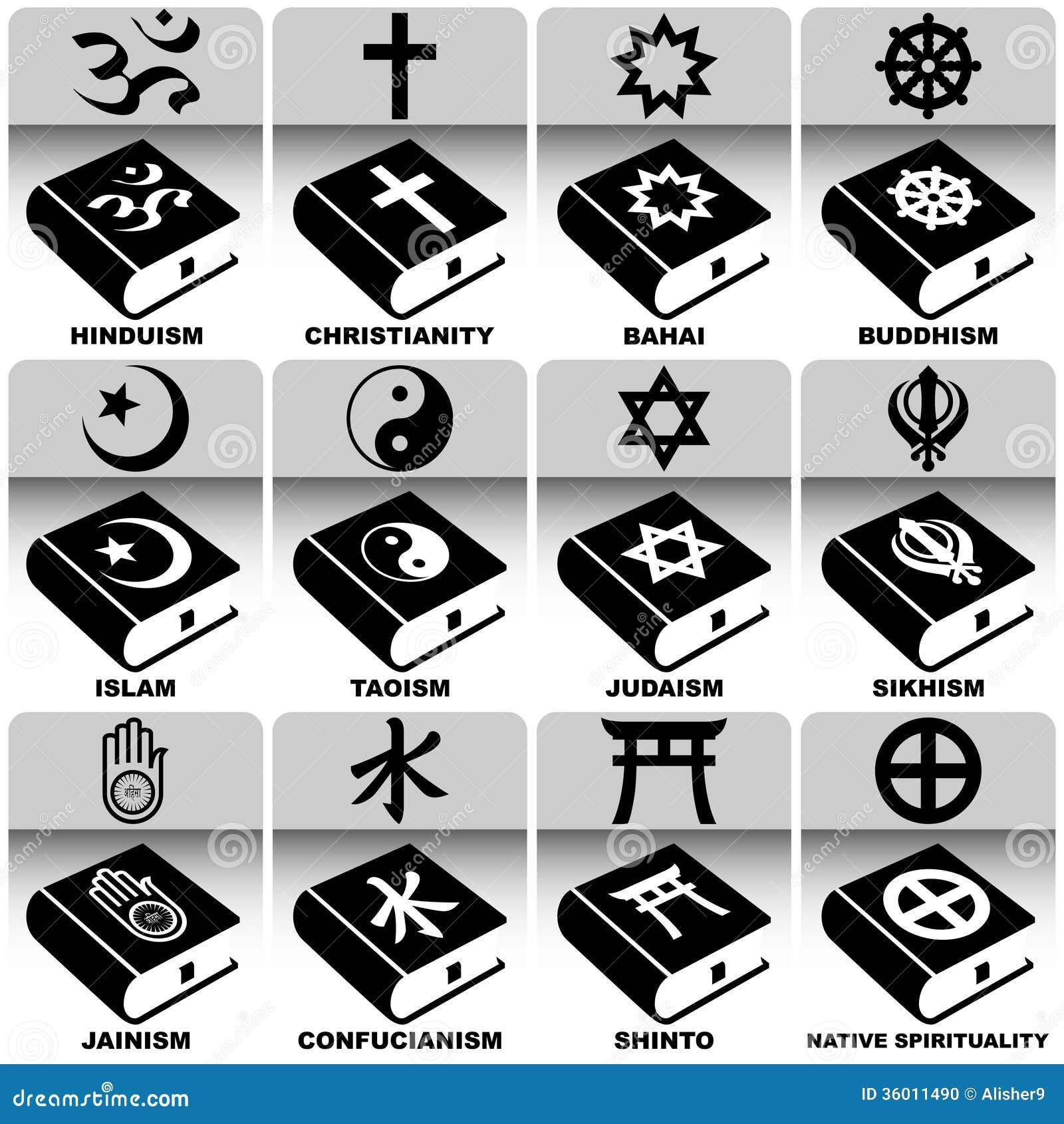 World Religions and Holy Books Stock Vector - Illustration of cross ... World Religions and Holy Books Stock Vector - Illustration of cross ...