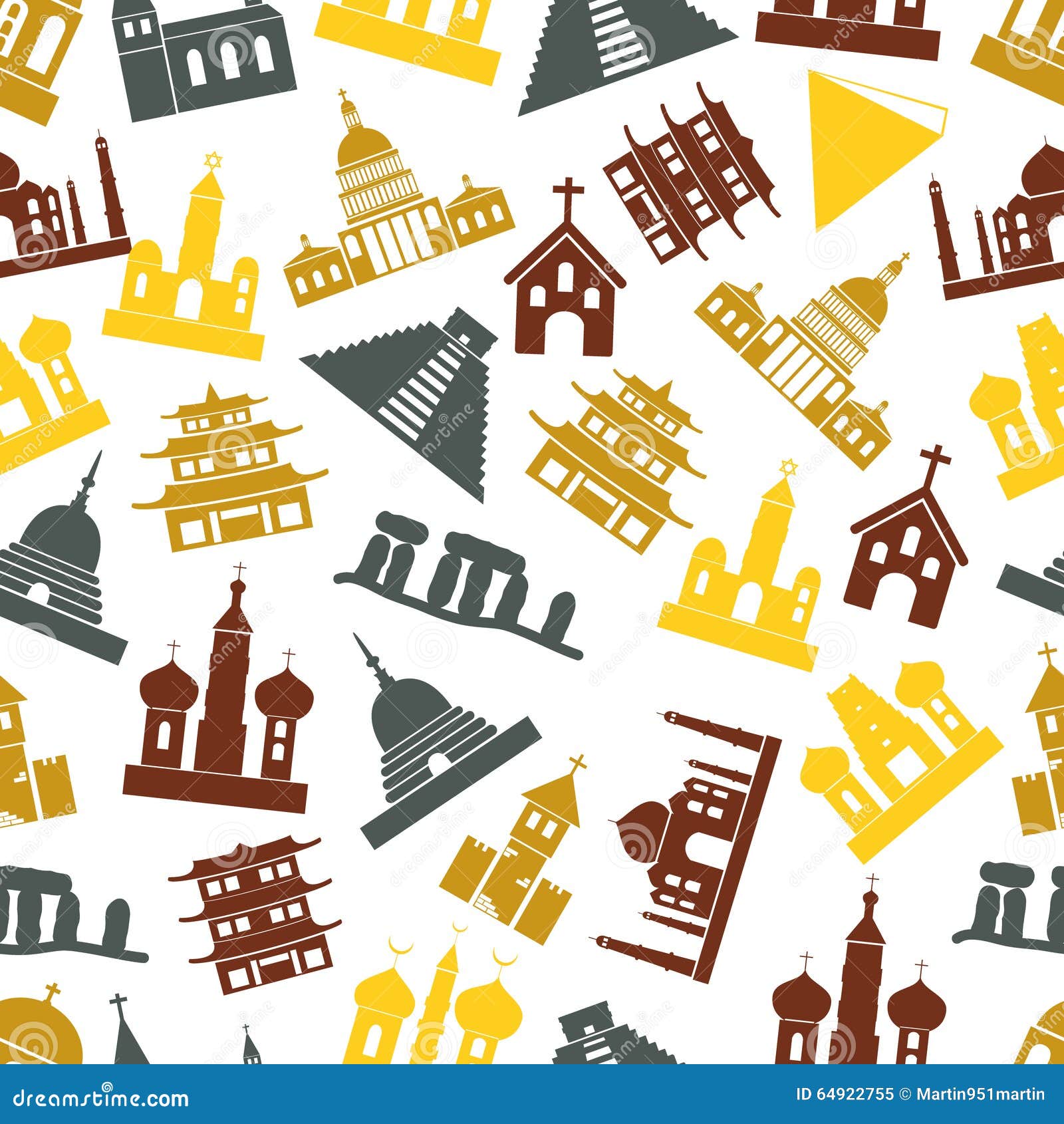 Temples Of World Different Religions. Infographics Vector Illustration ...