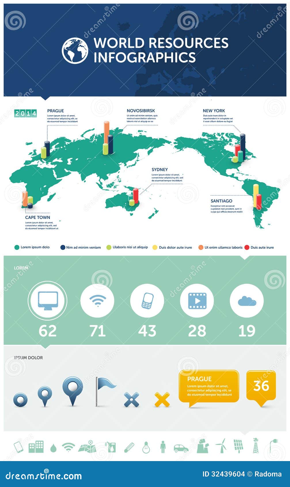 World Resources Info Graphics Stock Illustration - Illustration of ...