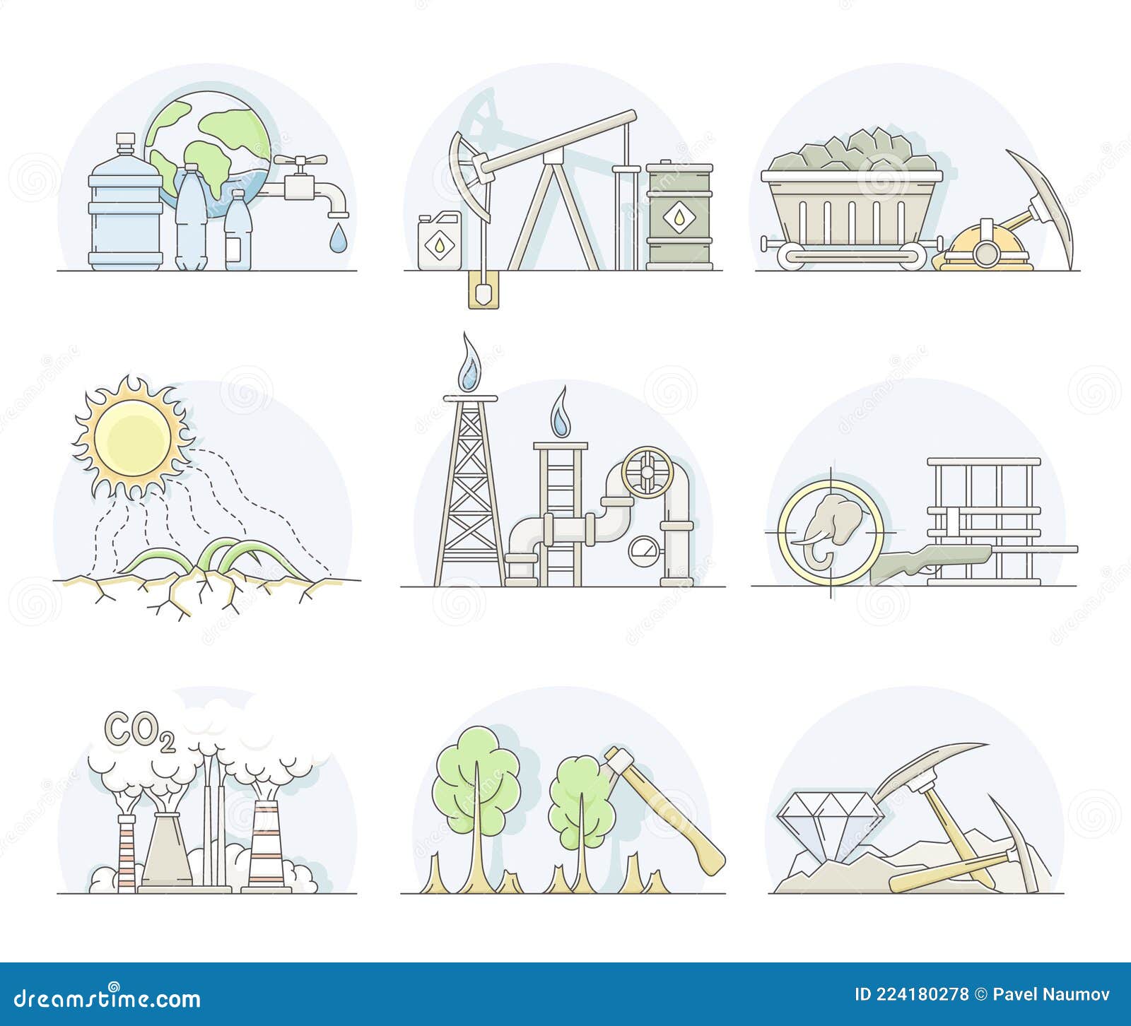 World Resources With Carbon Oxide, Petroleum And Renewable Natural ...