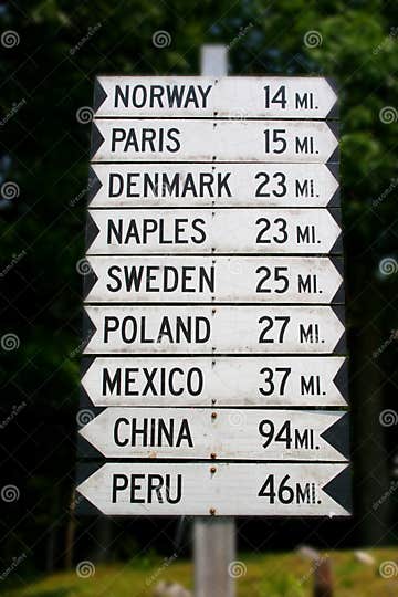 World Road Sign stock image. Image of norway, peru, poland - 4801431