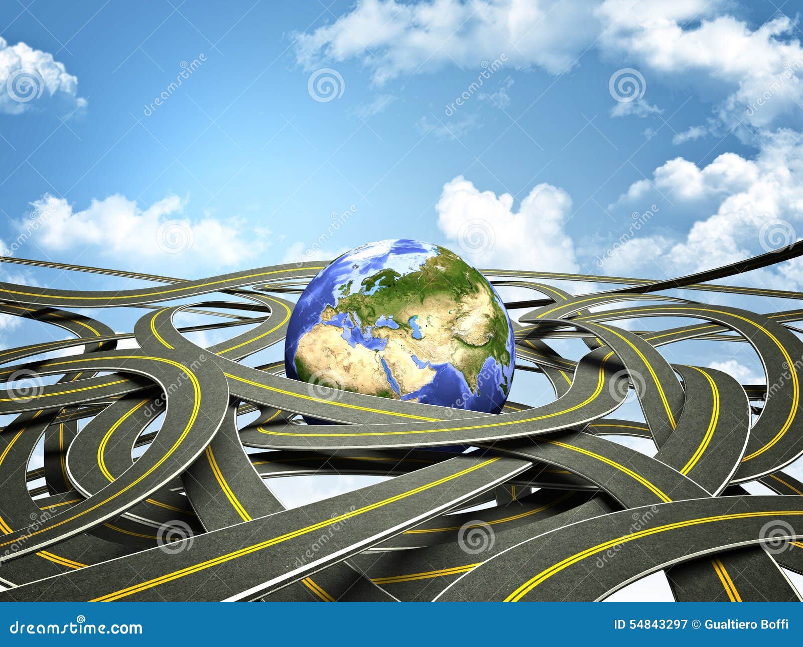 World roads stock illustration. Illustration of solution - 54843297