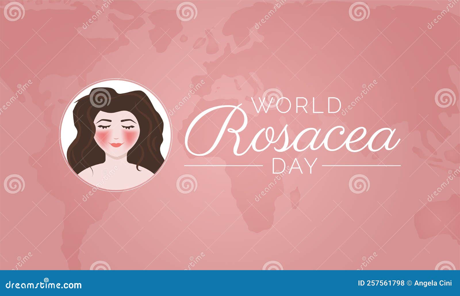 World Rosacea Day Background Illustration Stock Vector - Illustration ...