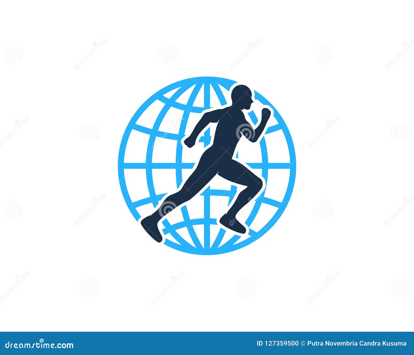 World Run Logo Icon Design stock vector. Illustration of international ...