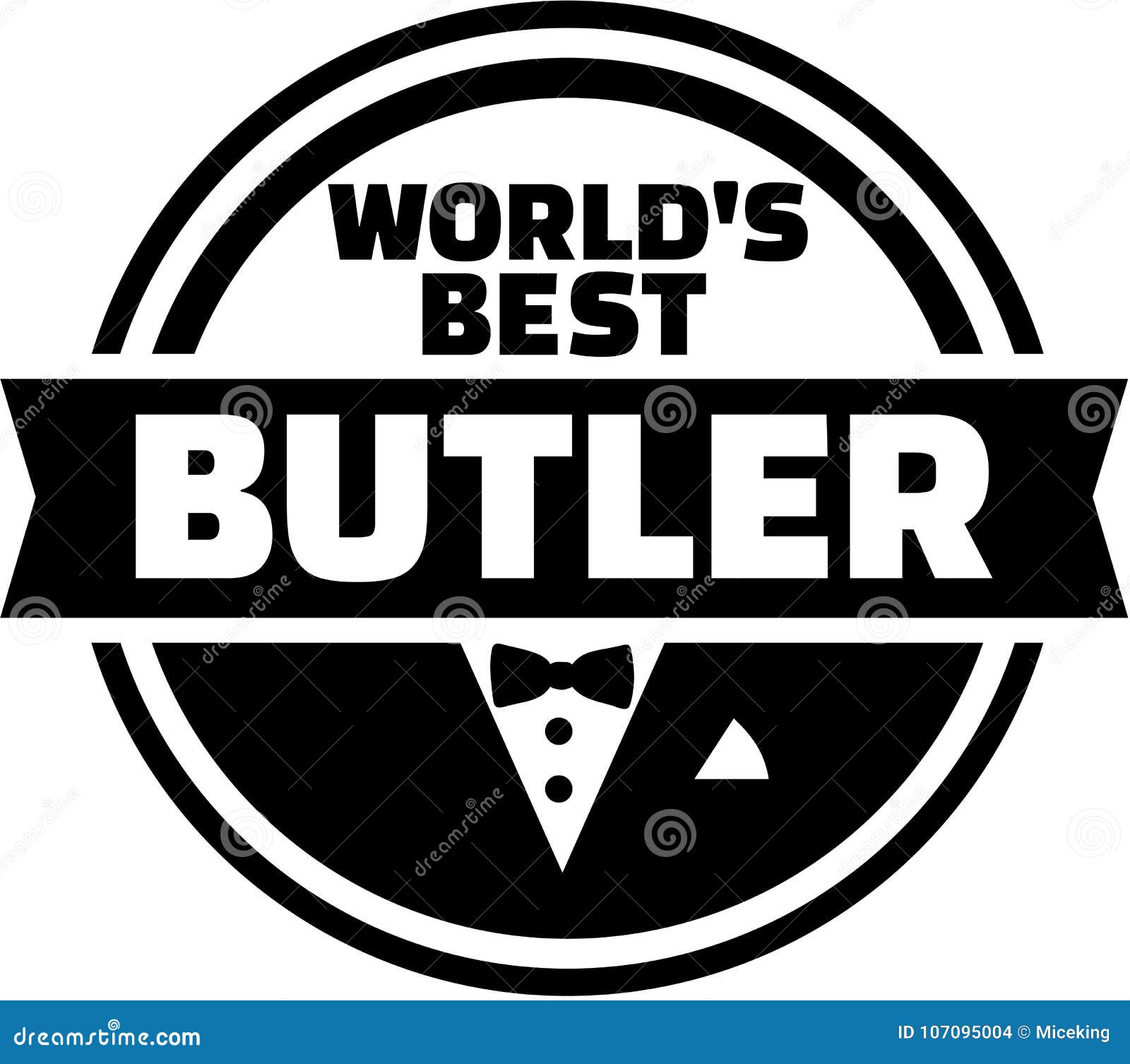World s best butler button stock vector. Illustration of tray - 107095004