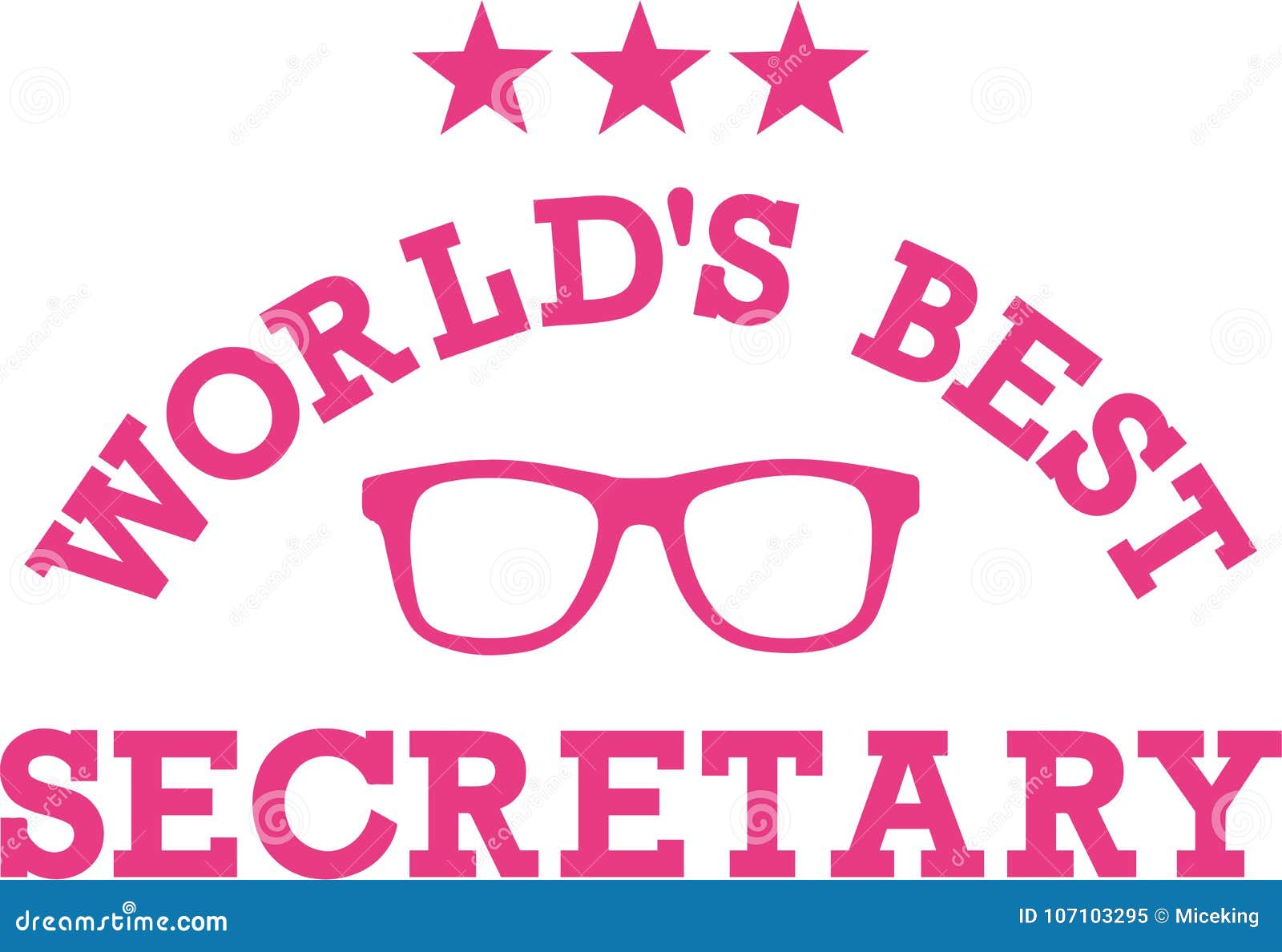 World s best Secretary stock vector. Illustration of vector - 107103295