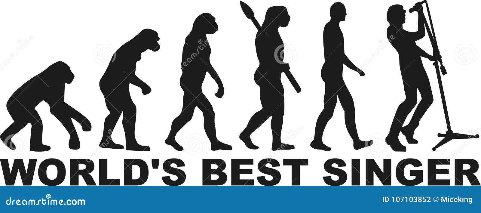 World S Best Singer Evolution Stock Vector - Illustration of performer ...