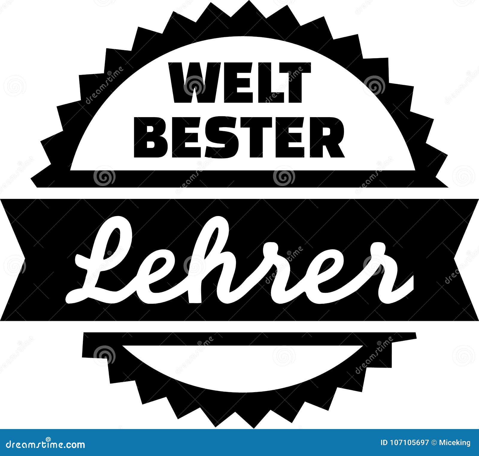 World`s Best Teacher Button German Stock Vector - Illustration of icon ...