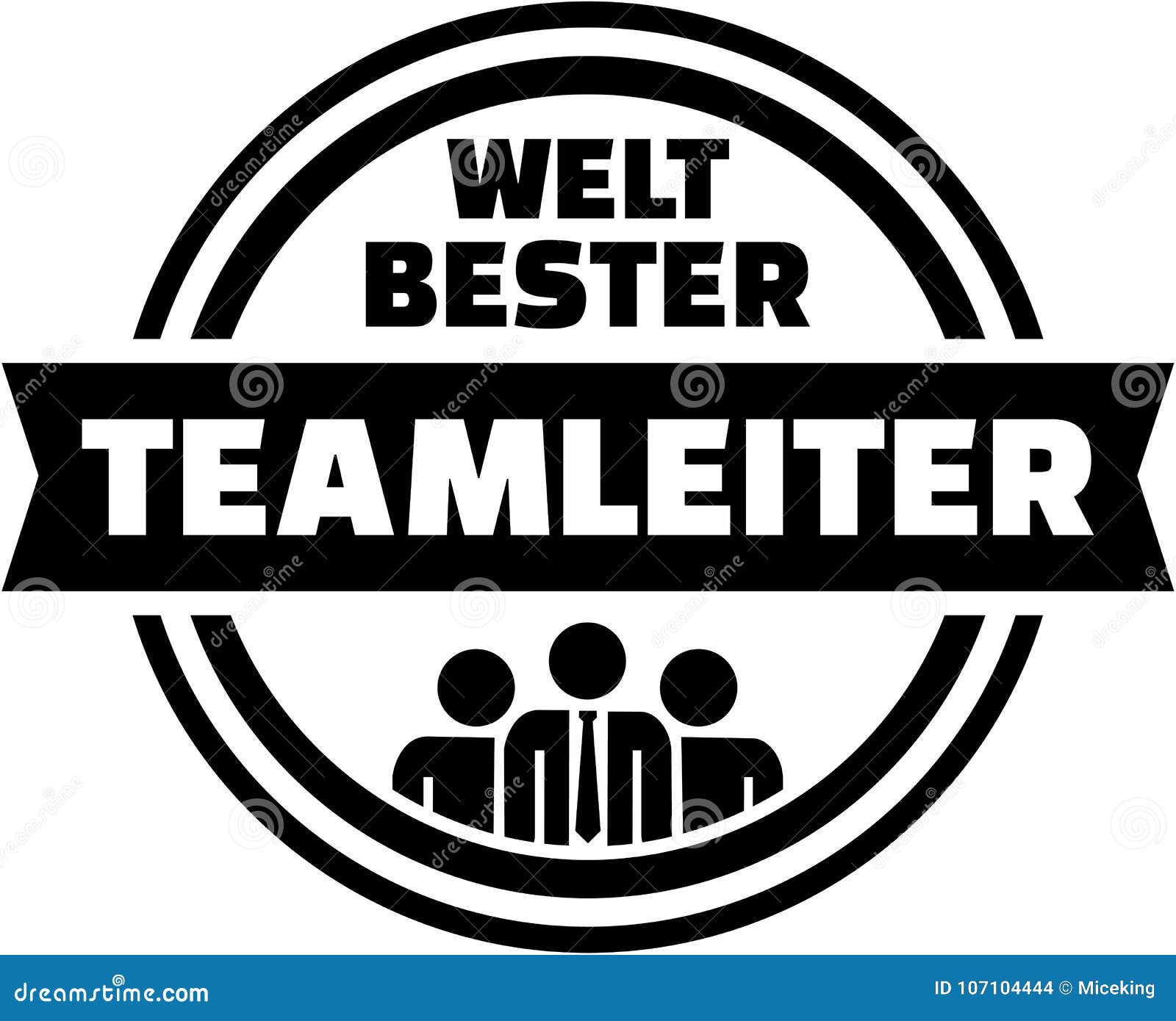 World`s Best Team Leader German Button Stock Vector - Illustration of ...
