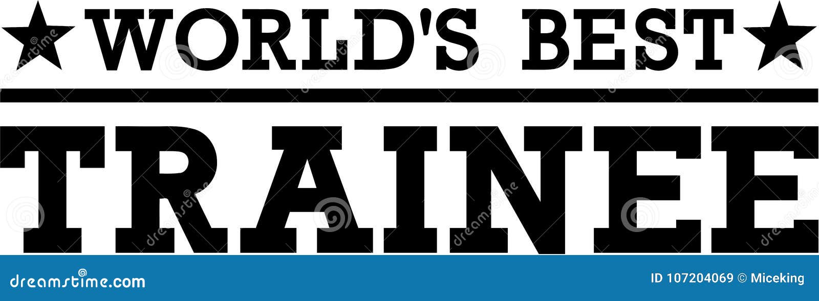 World`s Best Trainee stock vector. Illustration of vector - 107204069