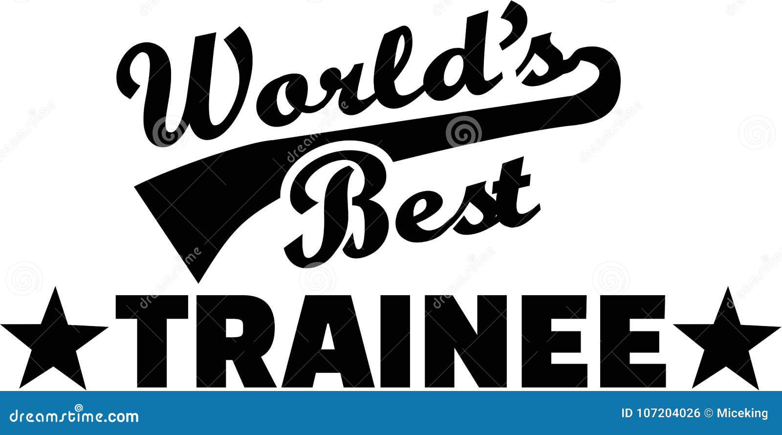 World`s Best Trainee stock vector. Illustration of icon - 107204026