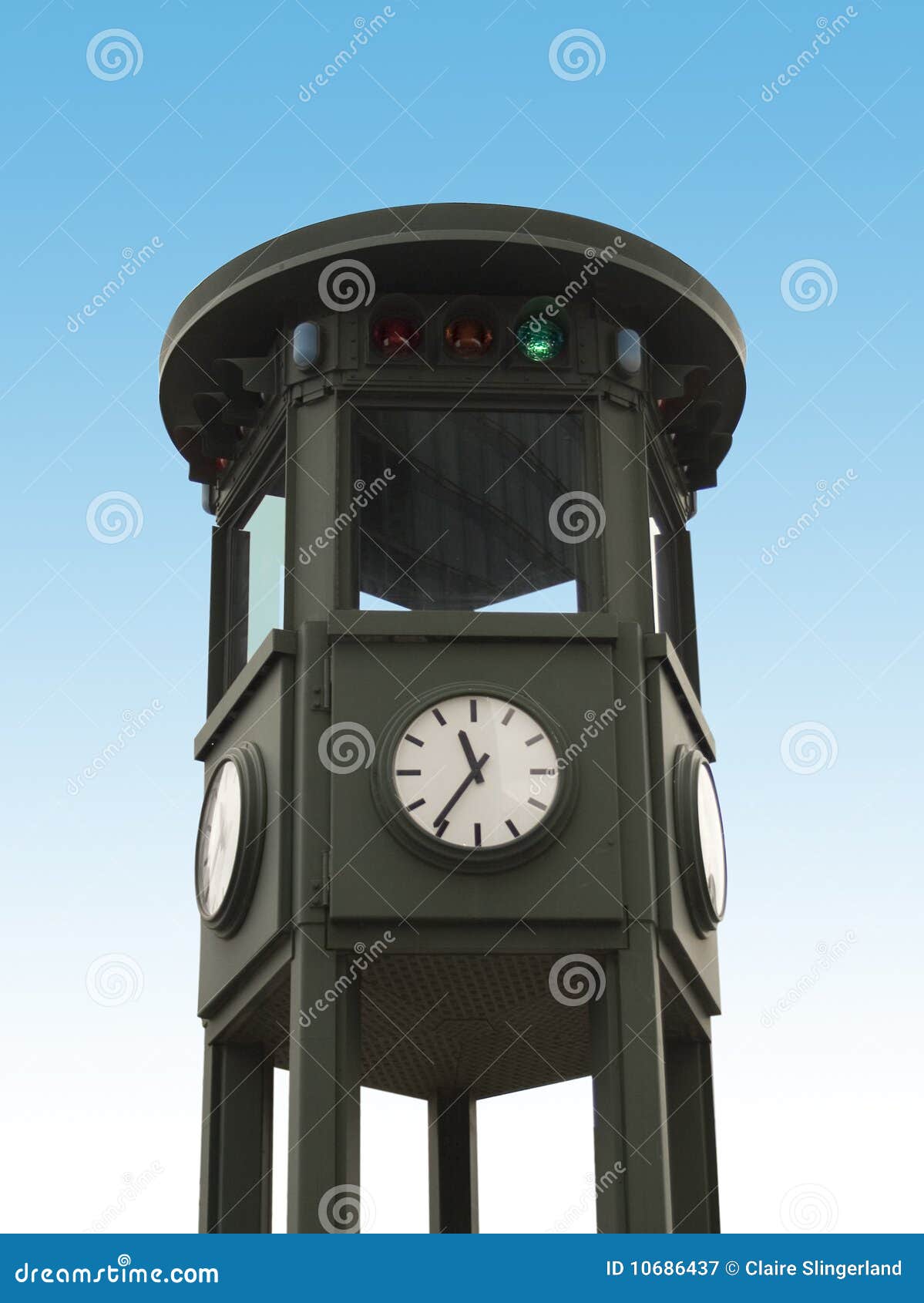 World S First Electric Traffic Light Stock Image - Image of clock, stop ...