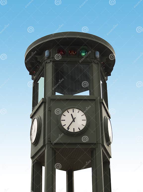 World S First Electric Traffic Light Stock Image - Image of clock, stop ...
