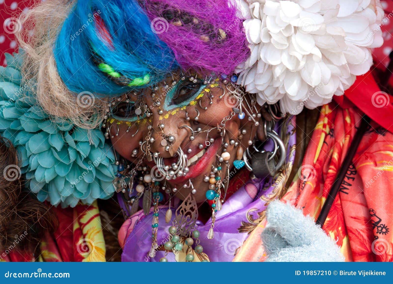 World s most pierced woman editorial image. Image of performance - 19857210