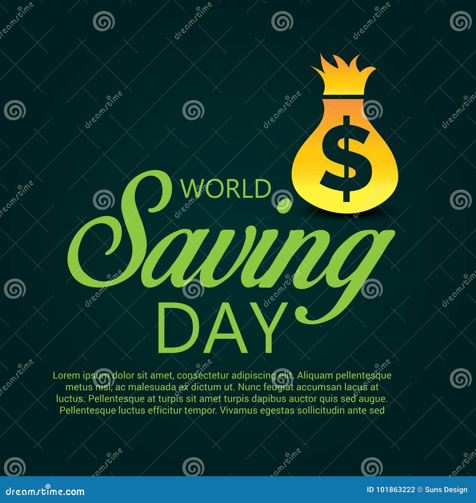 World saving day. stock illustration. Illustration of sign - 101863222