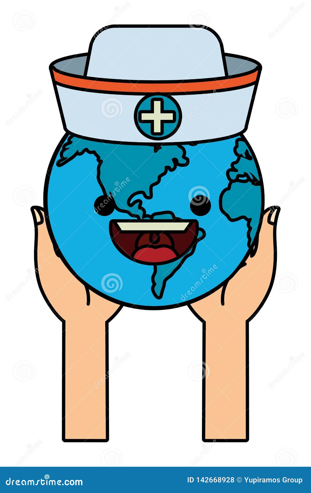 World saving eco cartoon stock vector. Illustration of design - 142668928