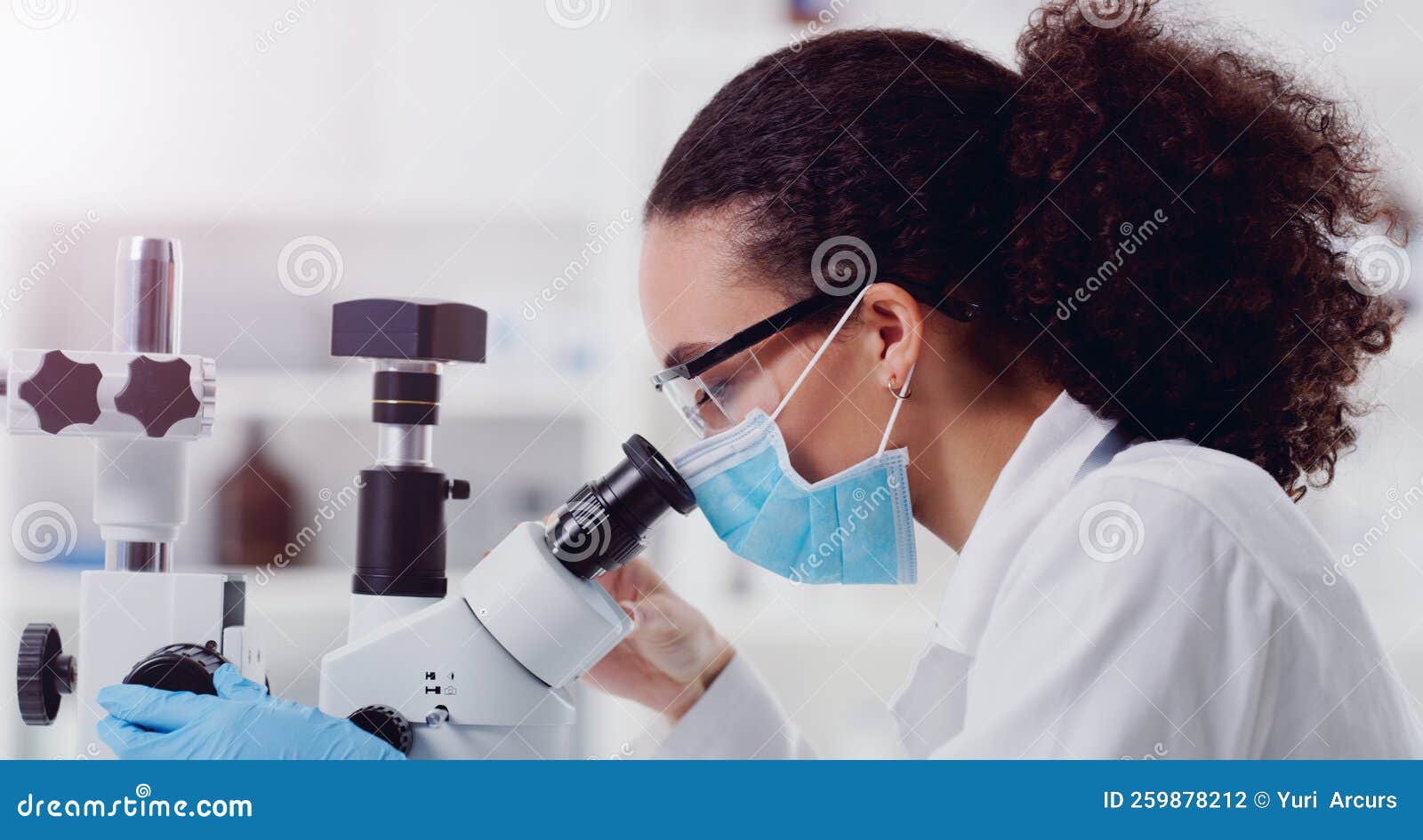 The World of Science Intrigues All. a Young Scientist Using a ...