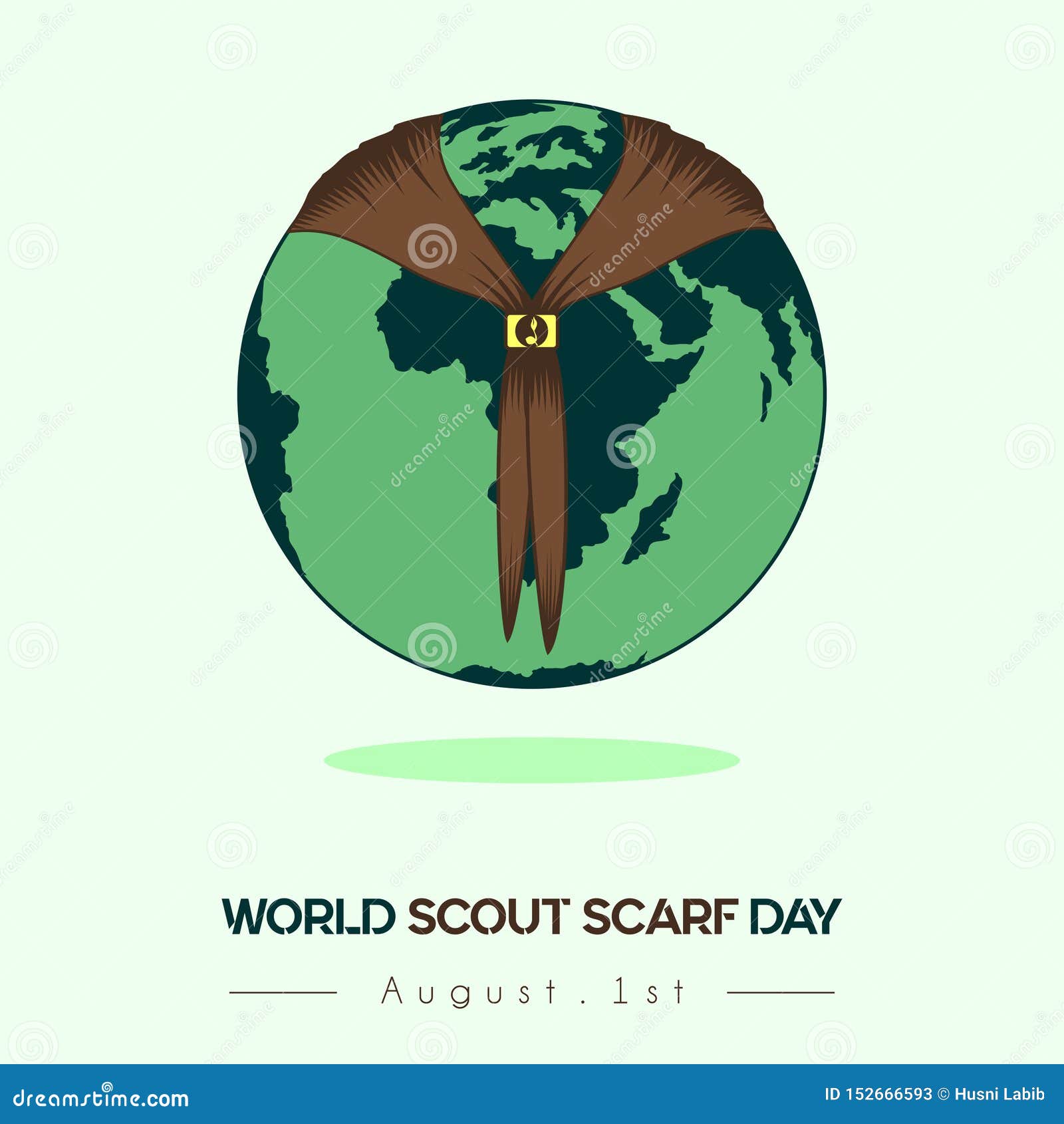 World Scout Scarf Day Vector Design Stock Vector - Illustration of ...