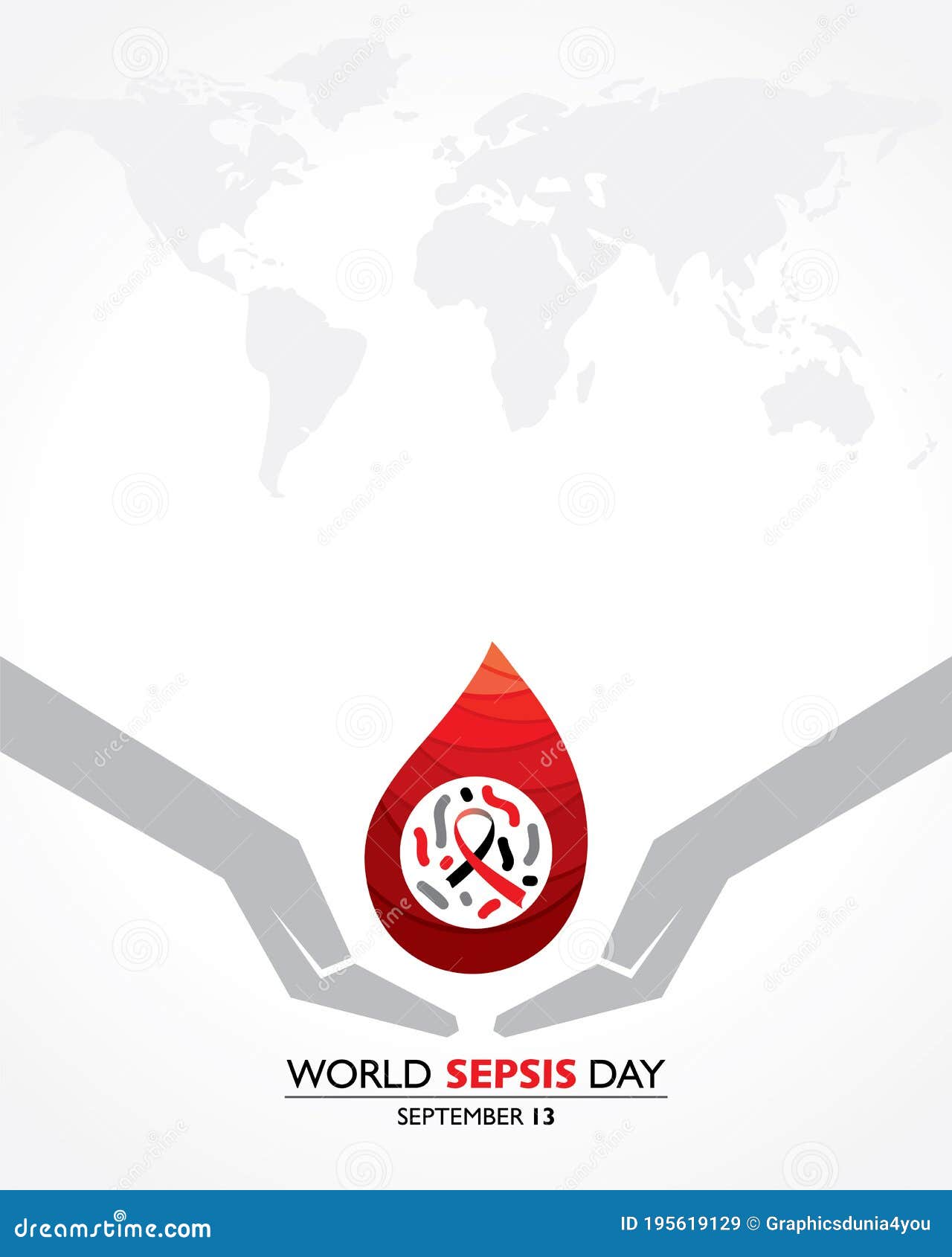 World Sepsis Day, Idea For A Poster Or Banner On A Medical Theme Vector ...