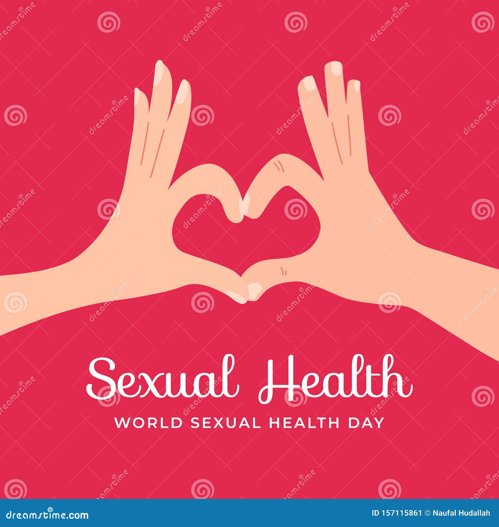 World Sexual Health Day Illustration Poster Concept Couple Man Woman