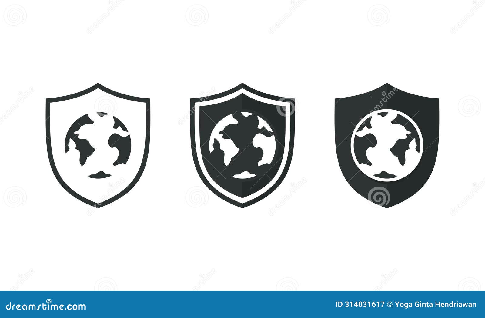 World Shield Icon. Illustration Vector Stock Vector - Illustration of ...