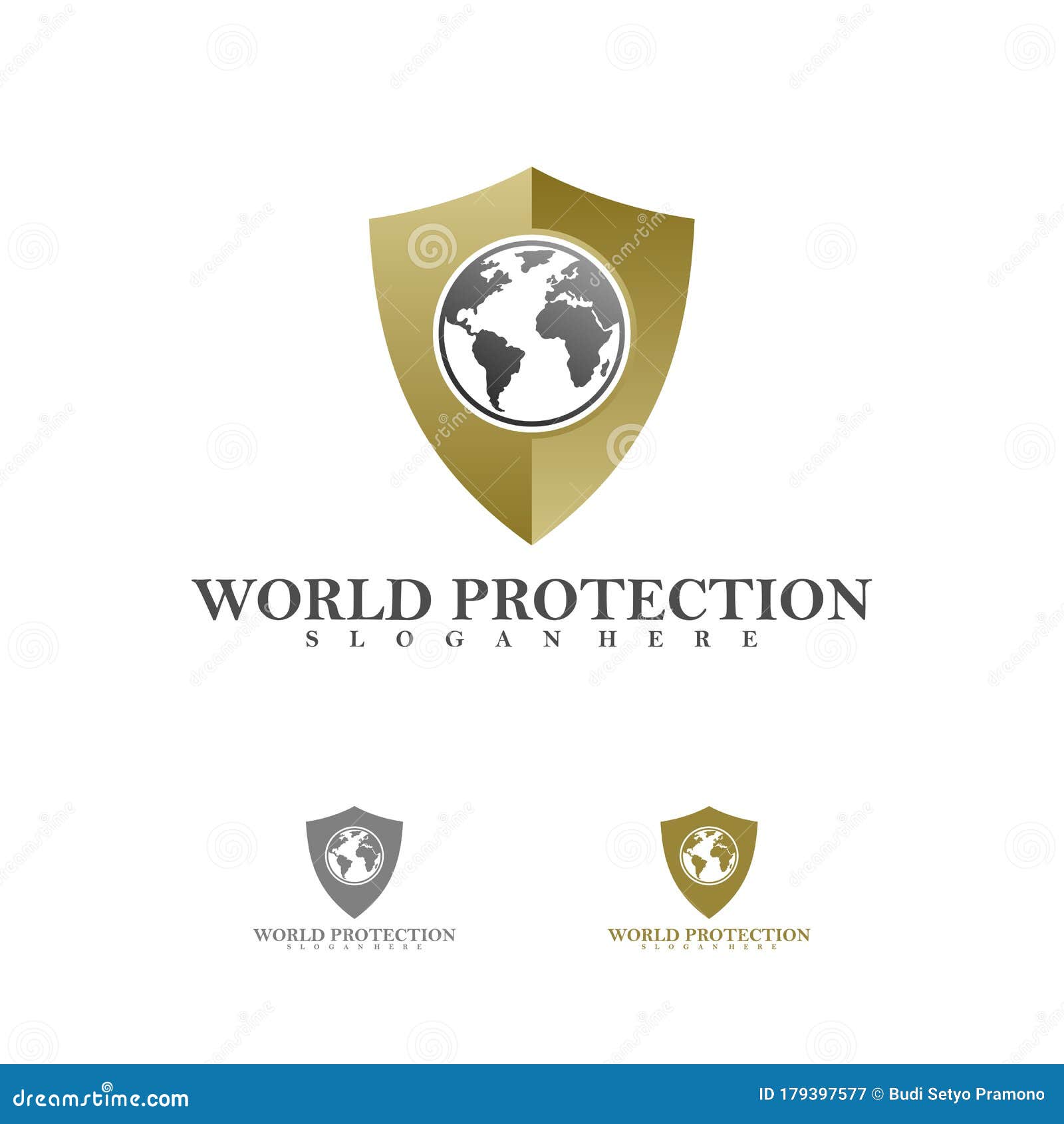 World Map In Shield With Ozone Molecules On Blue Background Royalty ...