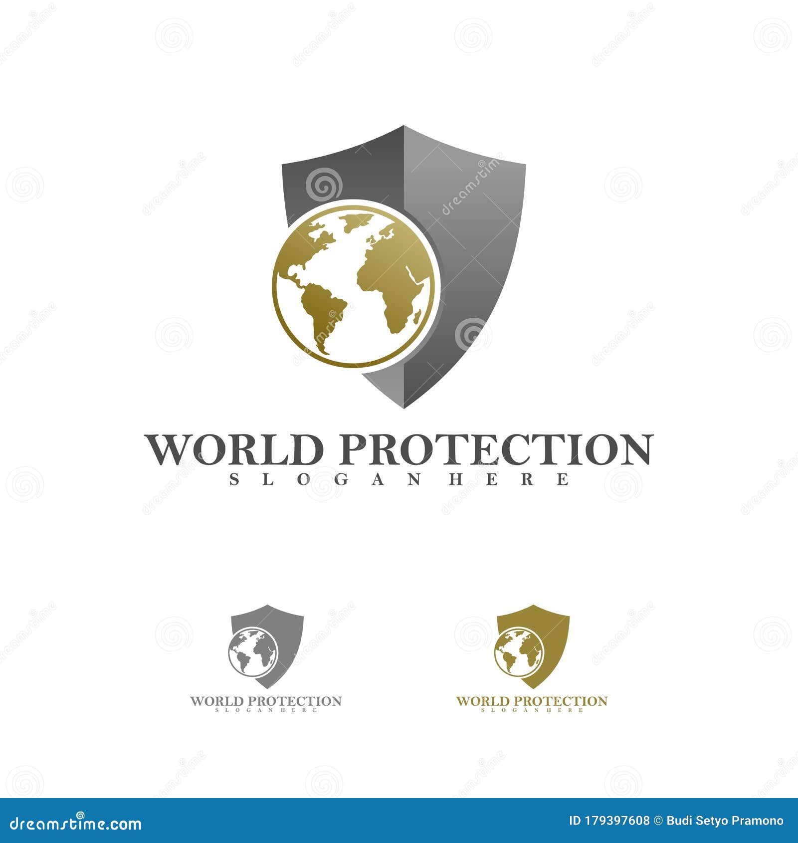 World Shield Logo Vector Template, Creative Shield World Logo Design ...