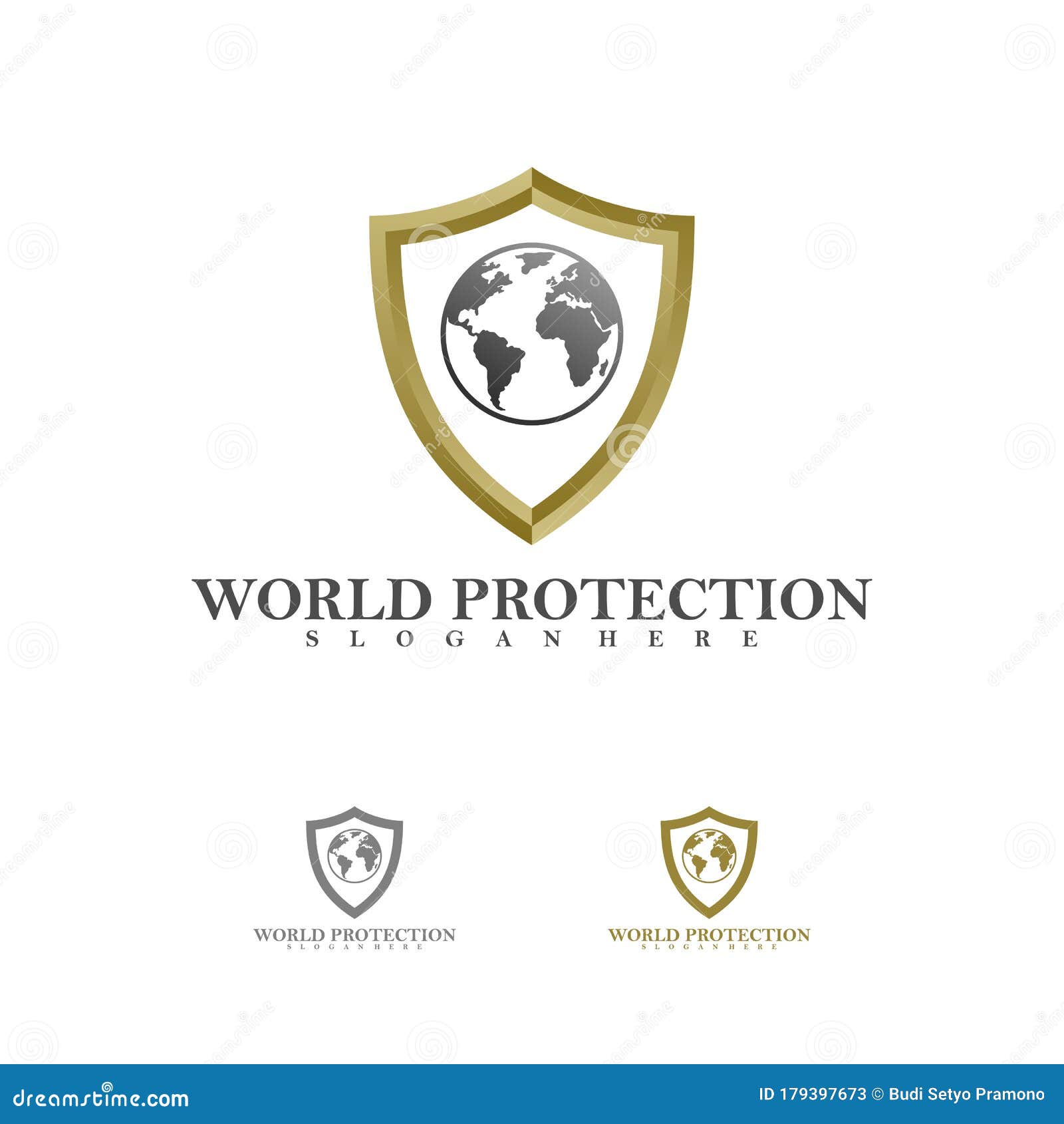 World Shield Logo Vector Template, Creative Shield World Logo Design ...