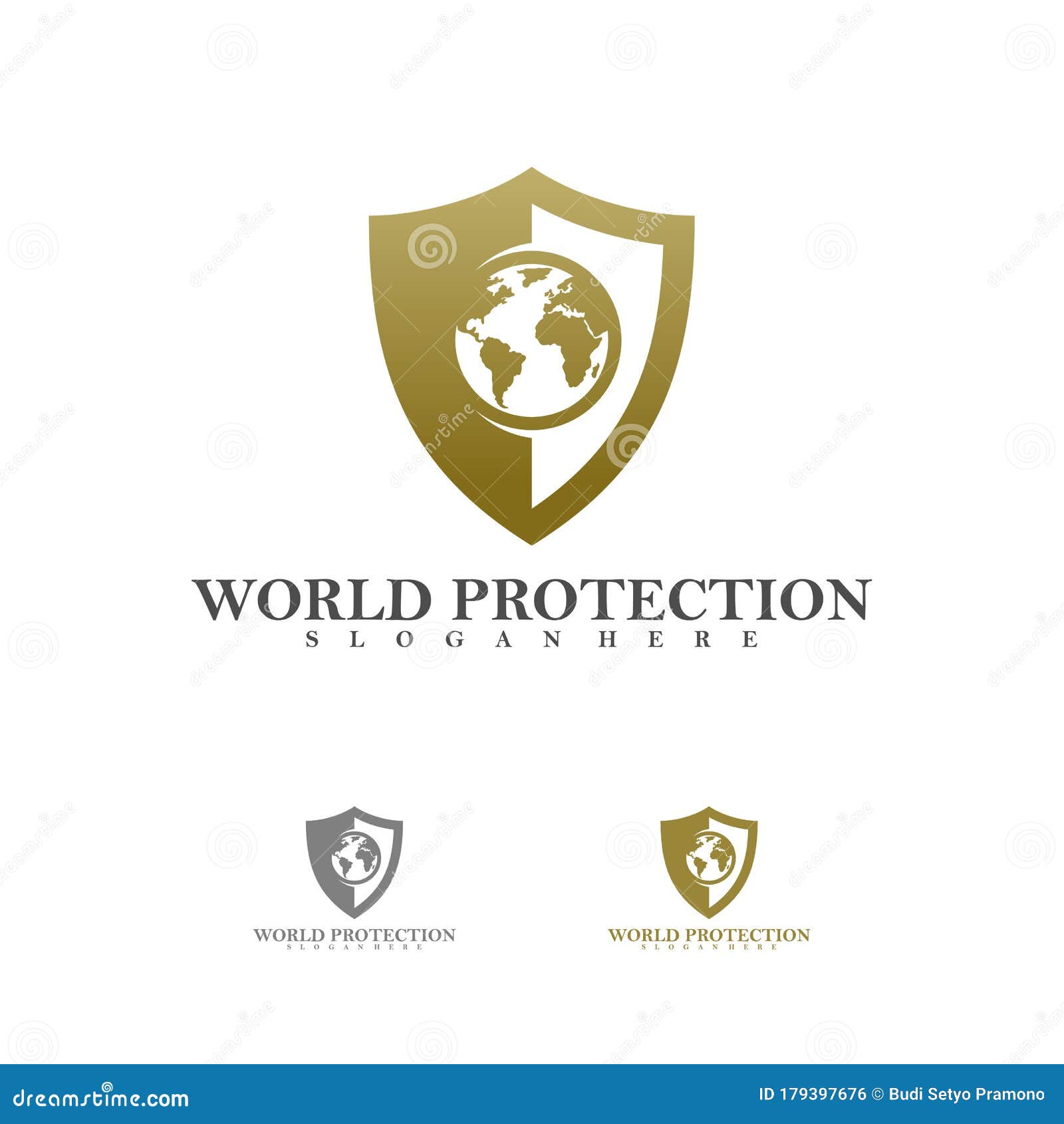 World Shield Logo Vector Template, Creative Shield World Logo Design ...
