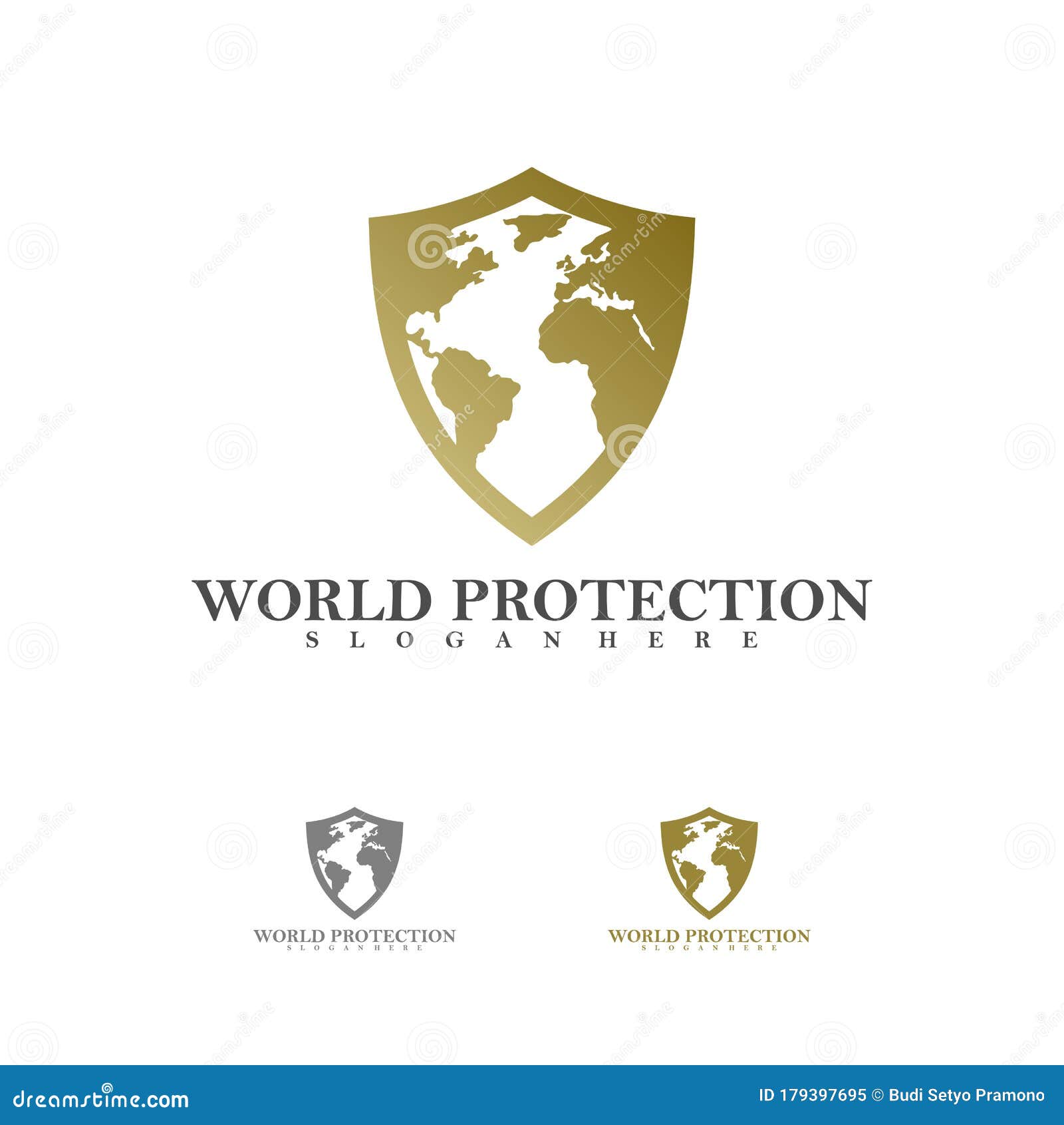 World Shield Logo Vector Template, Creative Shield World Logo Design ...