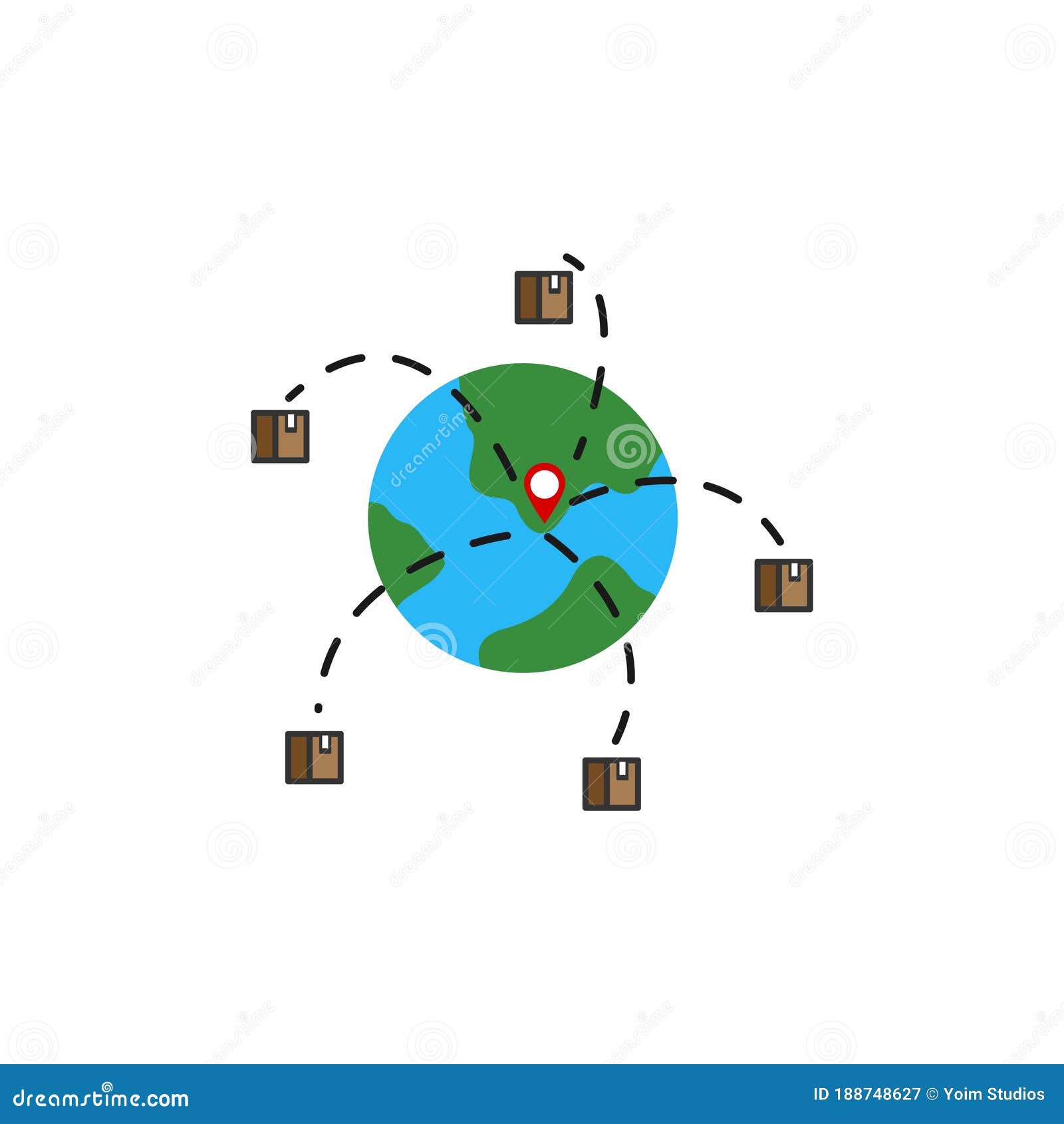 World Shipping Vector Design Template Illustration Stock Vector ...