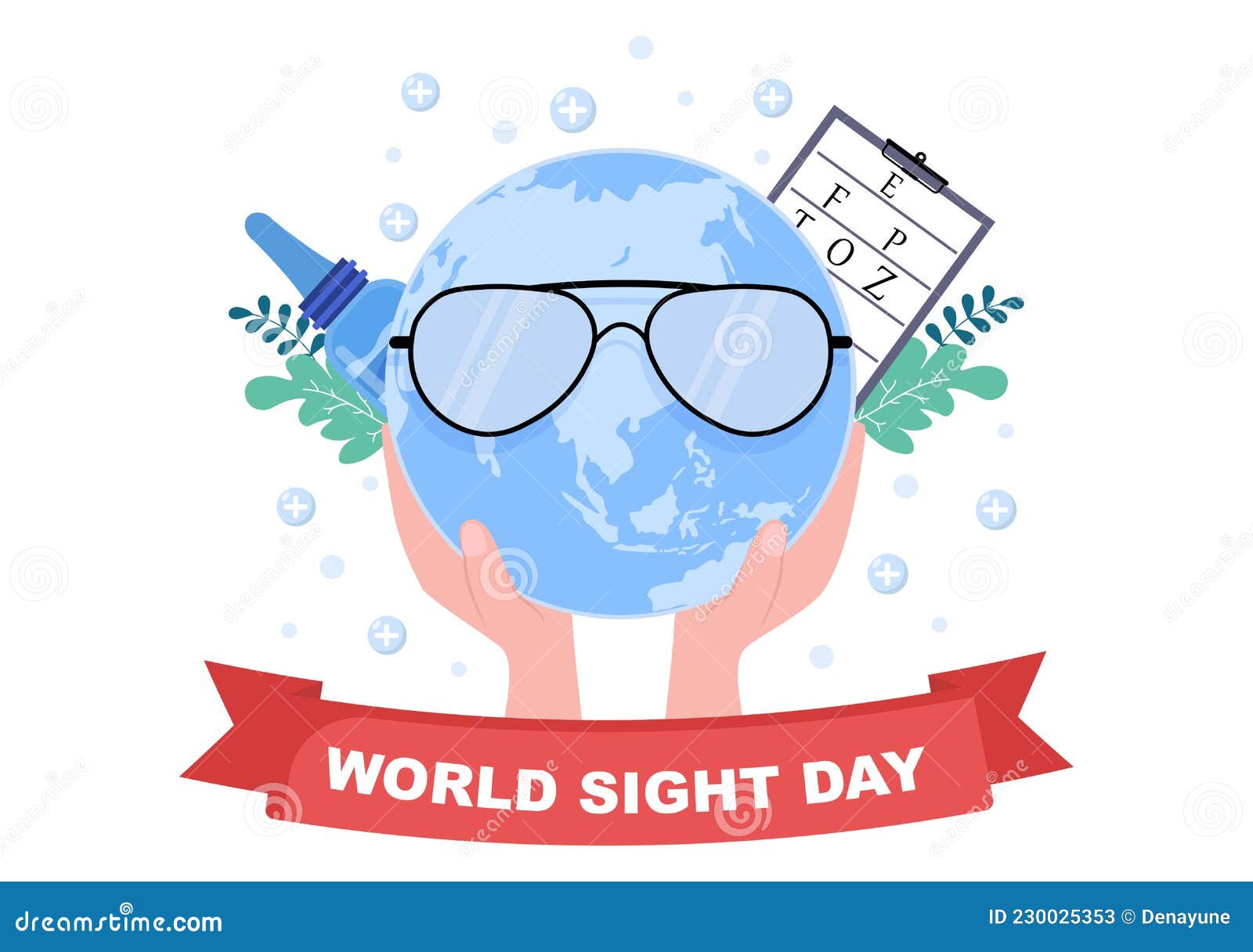 World Sight Day Background Vector Illustration Which is Commemorated ...