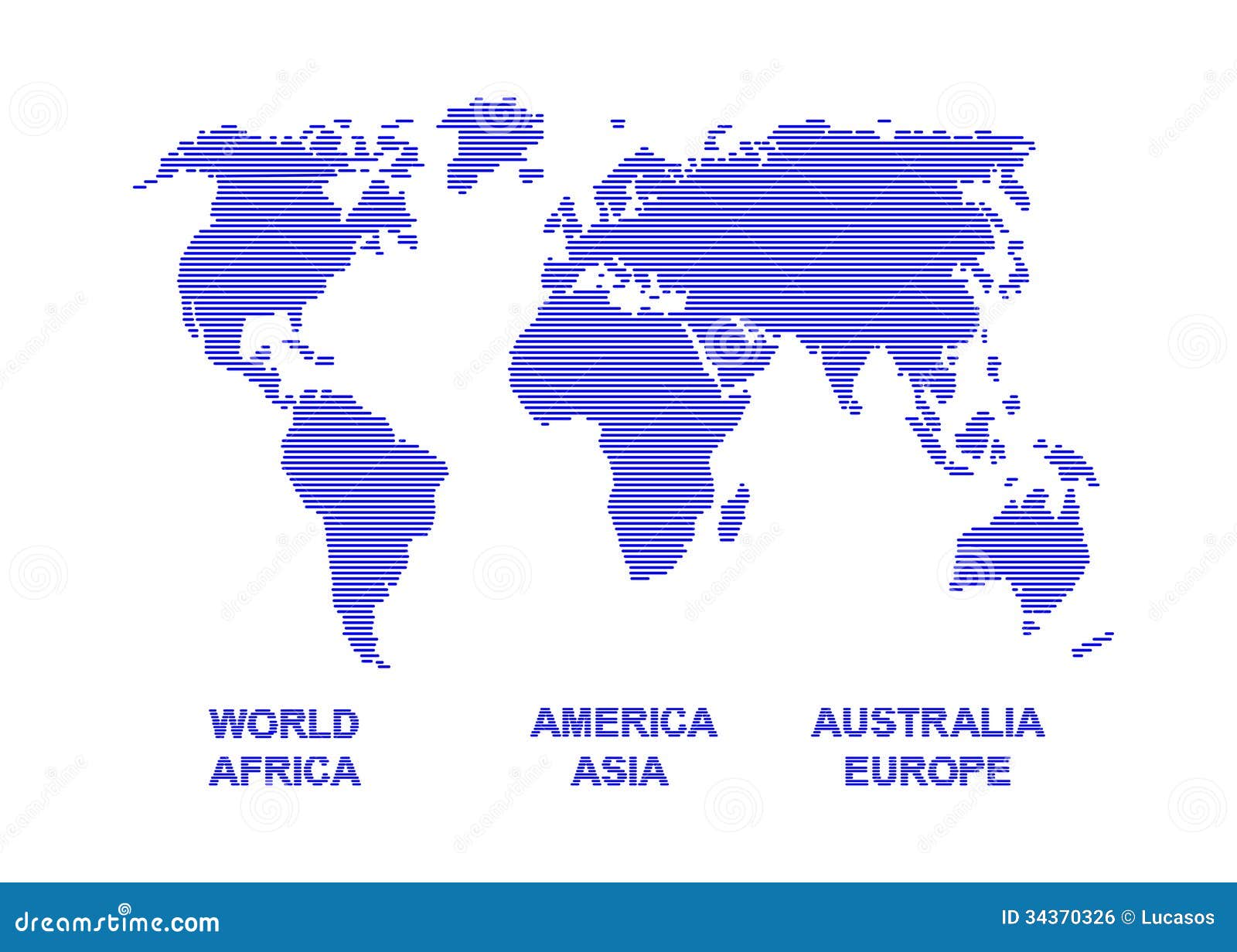 World Map Silhouette. Digital Simple Map In Flat Style. Vector ...