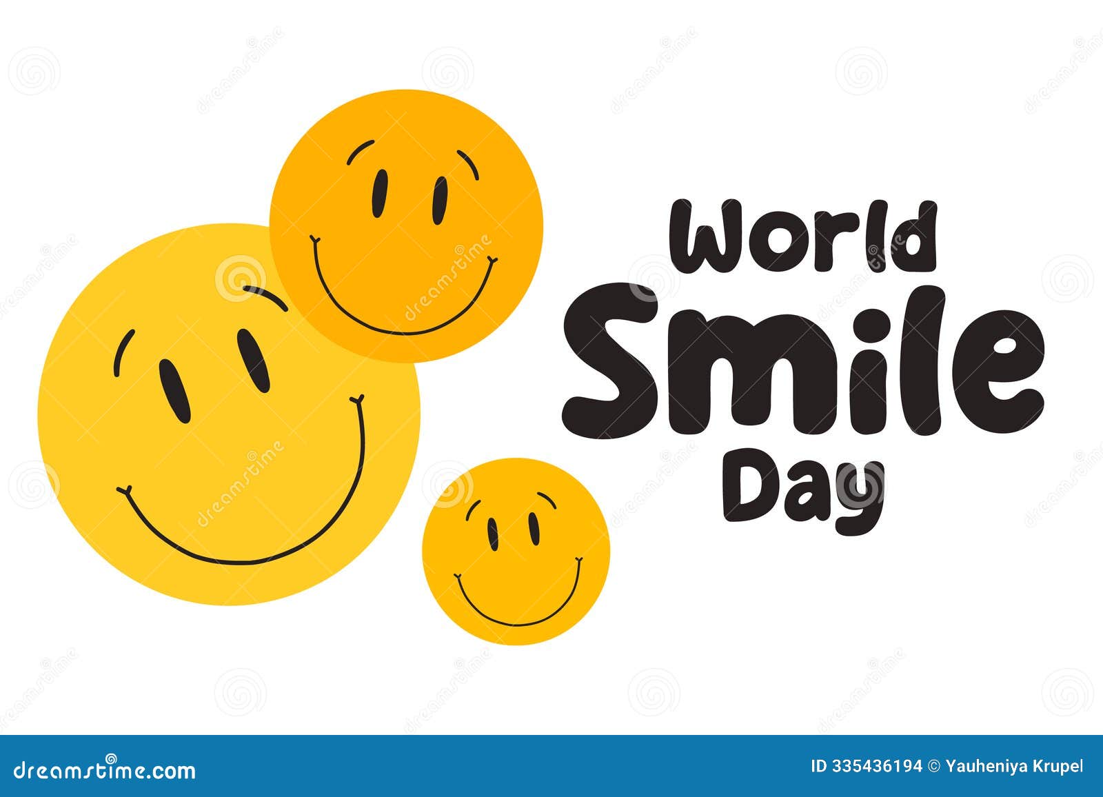 World Smile Day. Vector Illustration with Smiley Face. Stock ...
