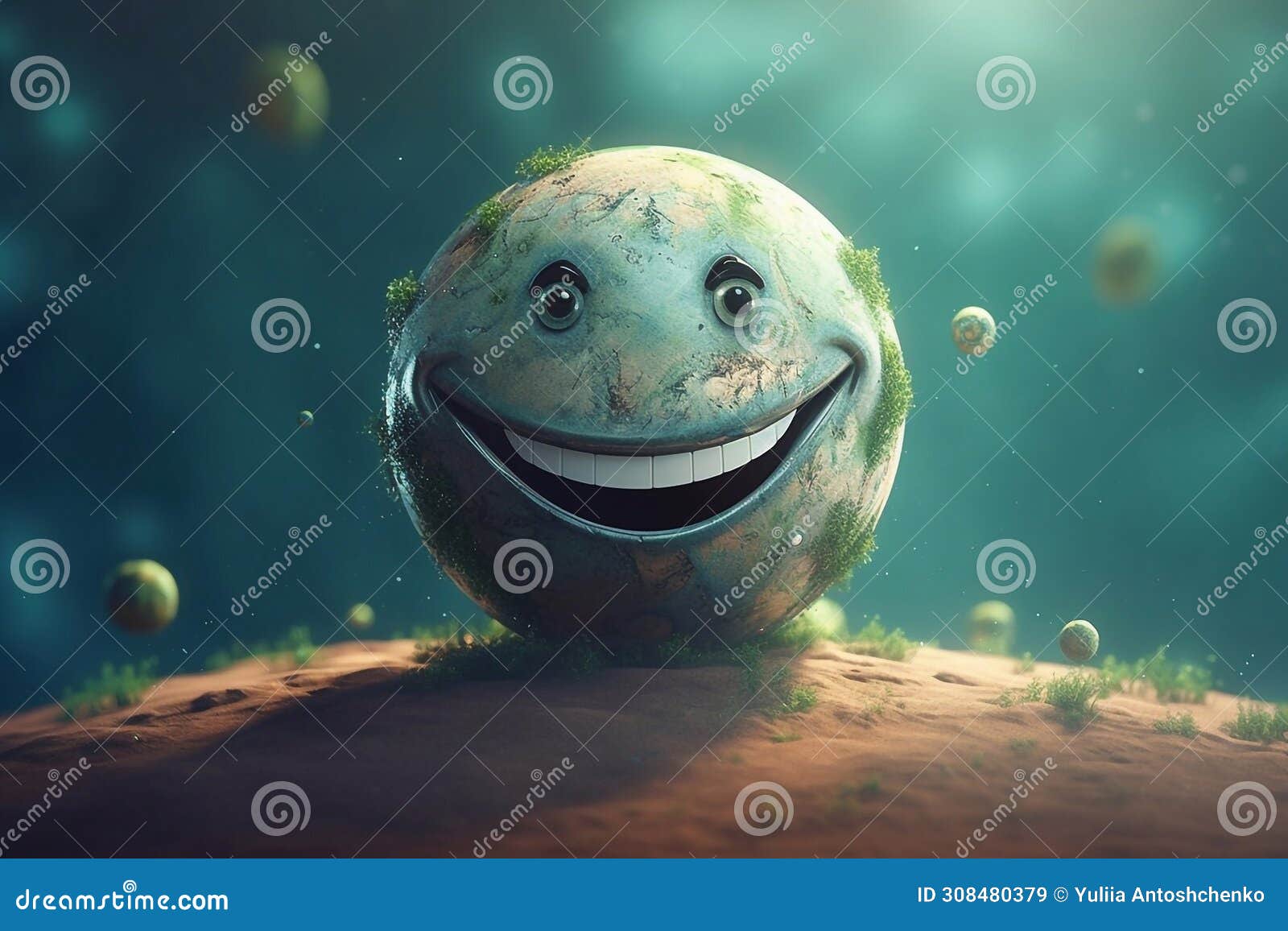 World Smile Day. Planet Earth is Smiling Stock Illustration ...
