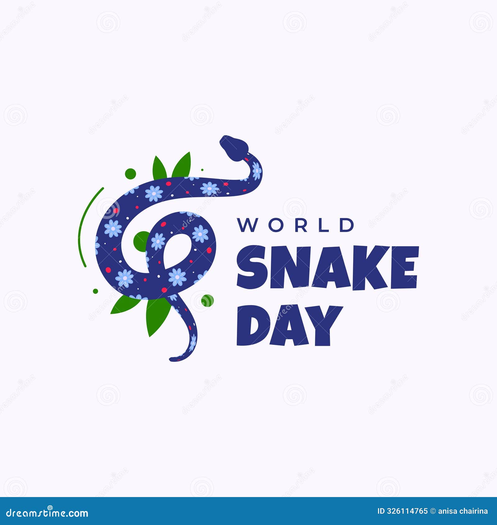World Snake Day Design Illustration Collection Stock Vector ...