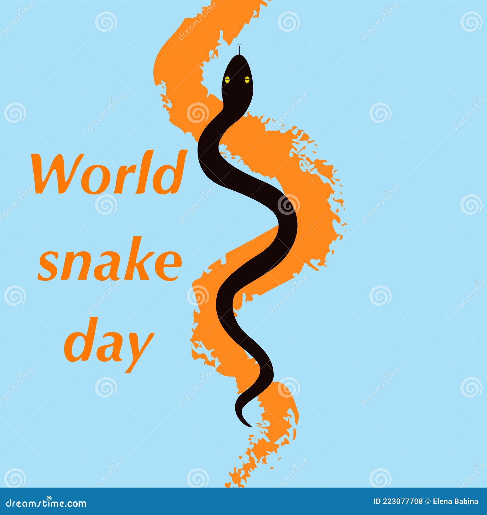 World Snake Day Vector Illustration Stock Vector - Illustration of ...