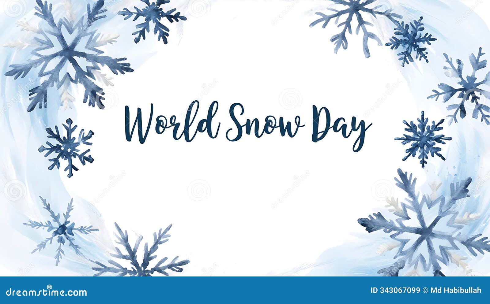 World Snow Day for Background or Banner Stock Illustration ...