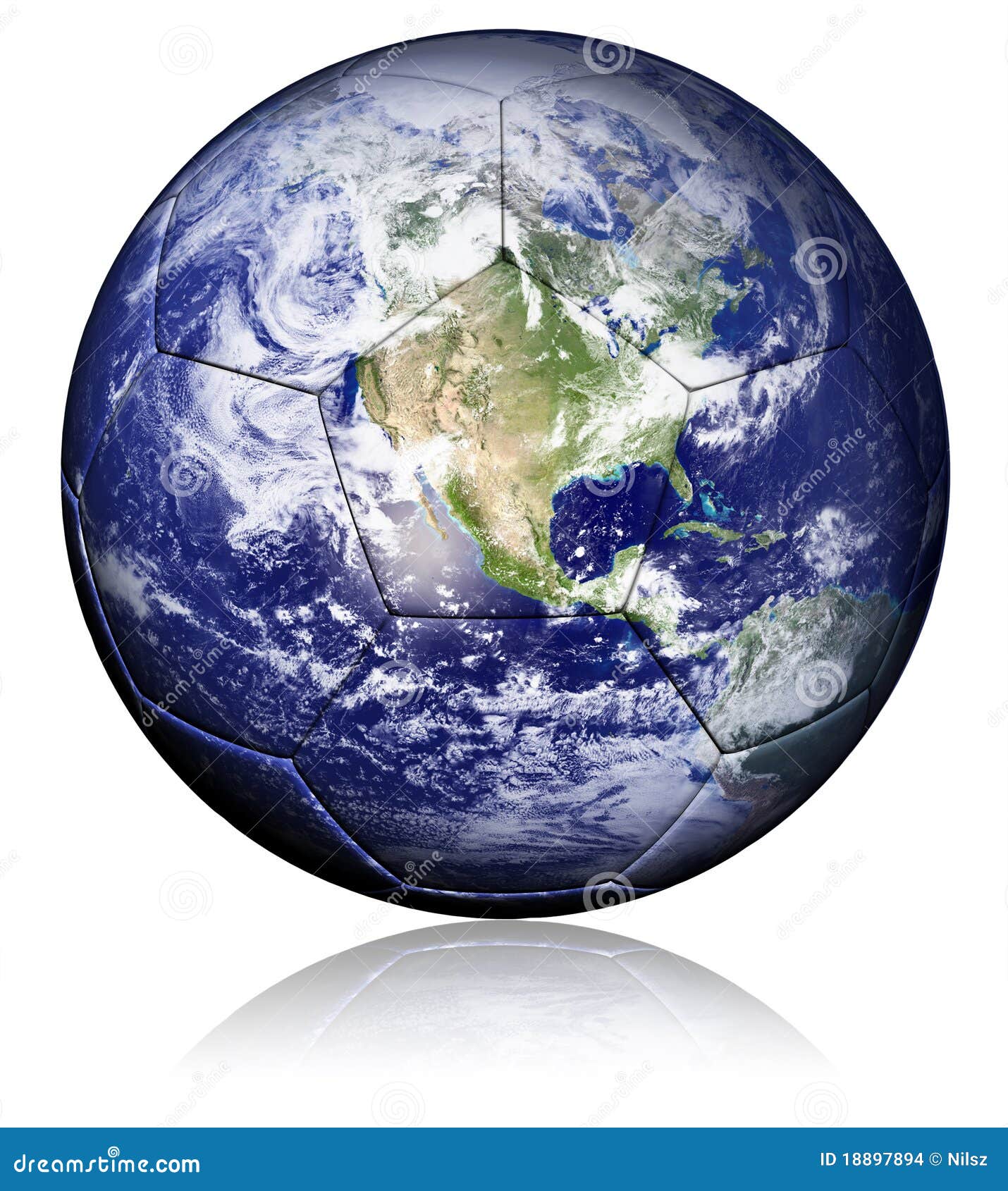 World soccer ball stock illustration. Illustration of ball - 18897894