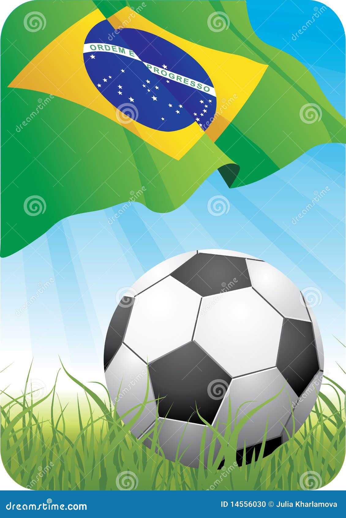 World Soccer Championship 2010 - Brazil Stock Illustration ...