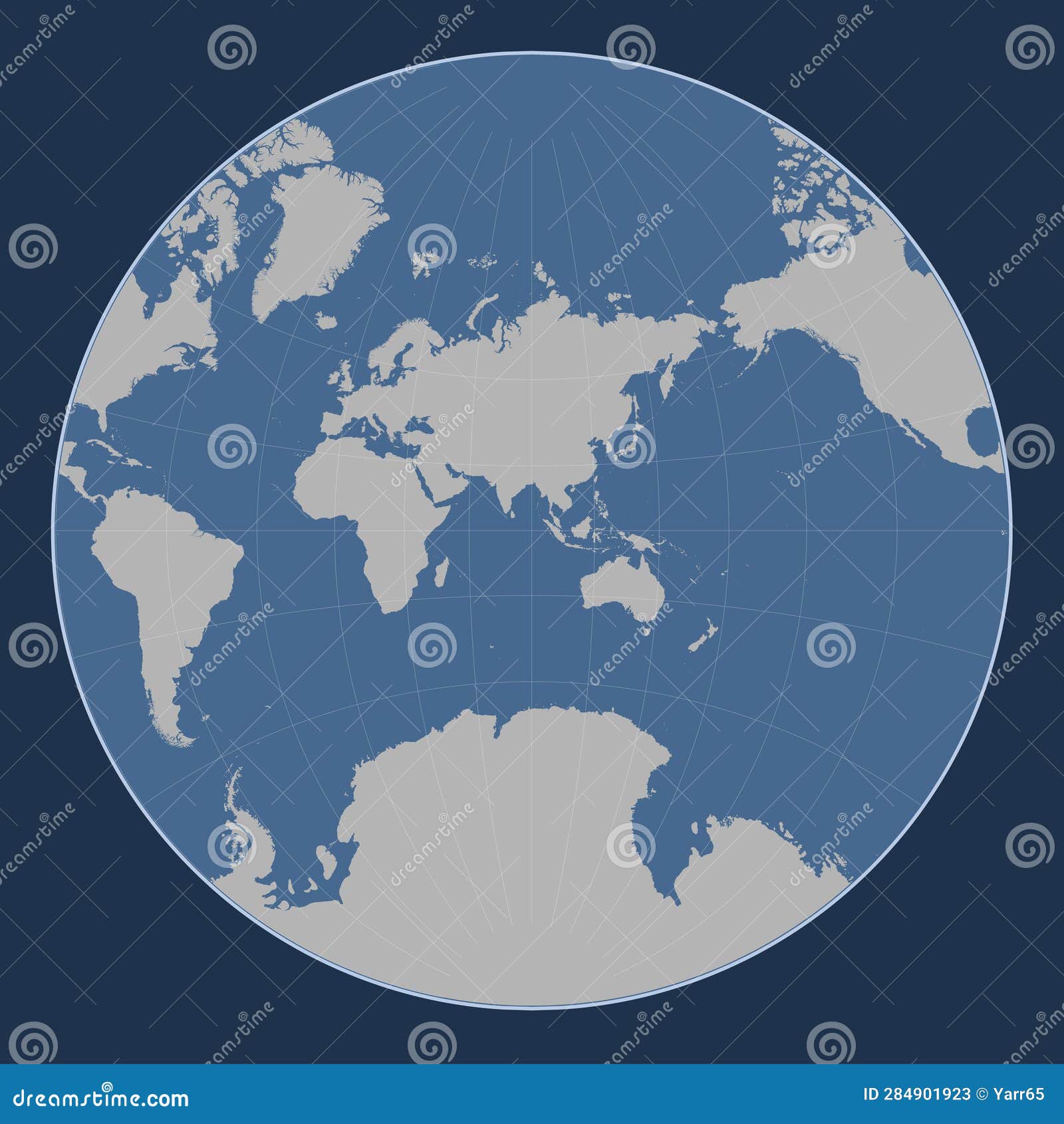World Contour Map - 90 PM. Lagrange Stock Illustration - Illustration ...