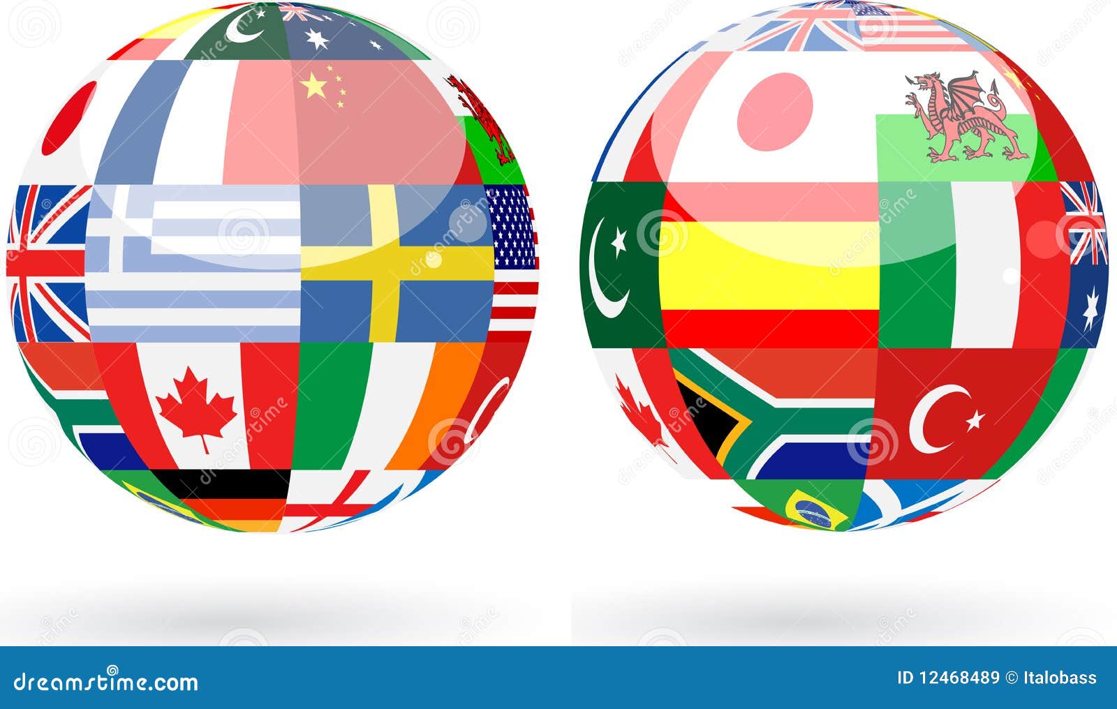 World spheres stock vector. Illustration of china, sport - 12468489