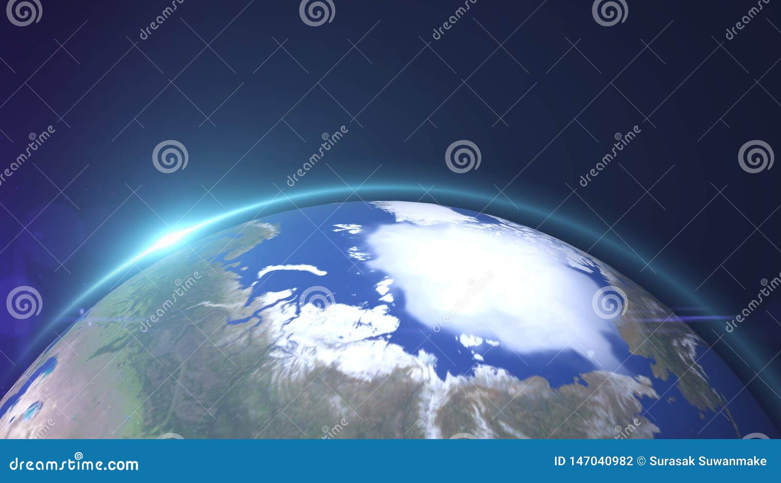 The World Star View or the 3D Globe from Space in the Star Field Shows ...