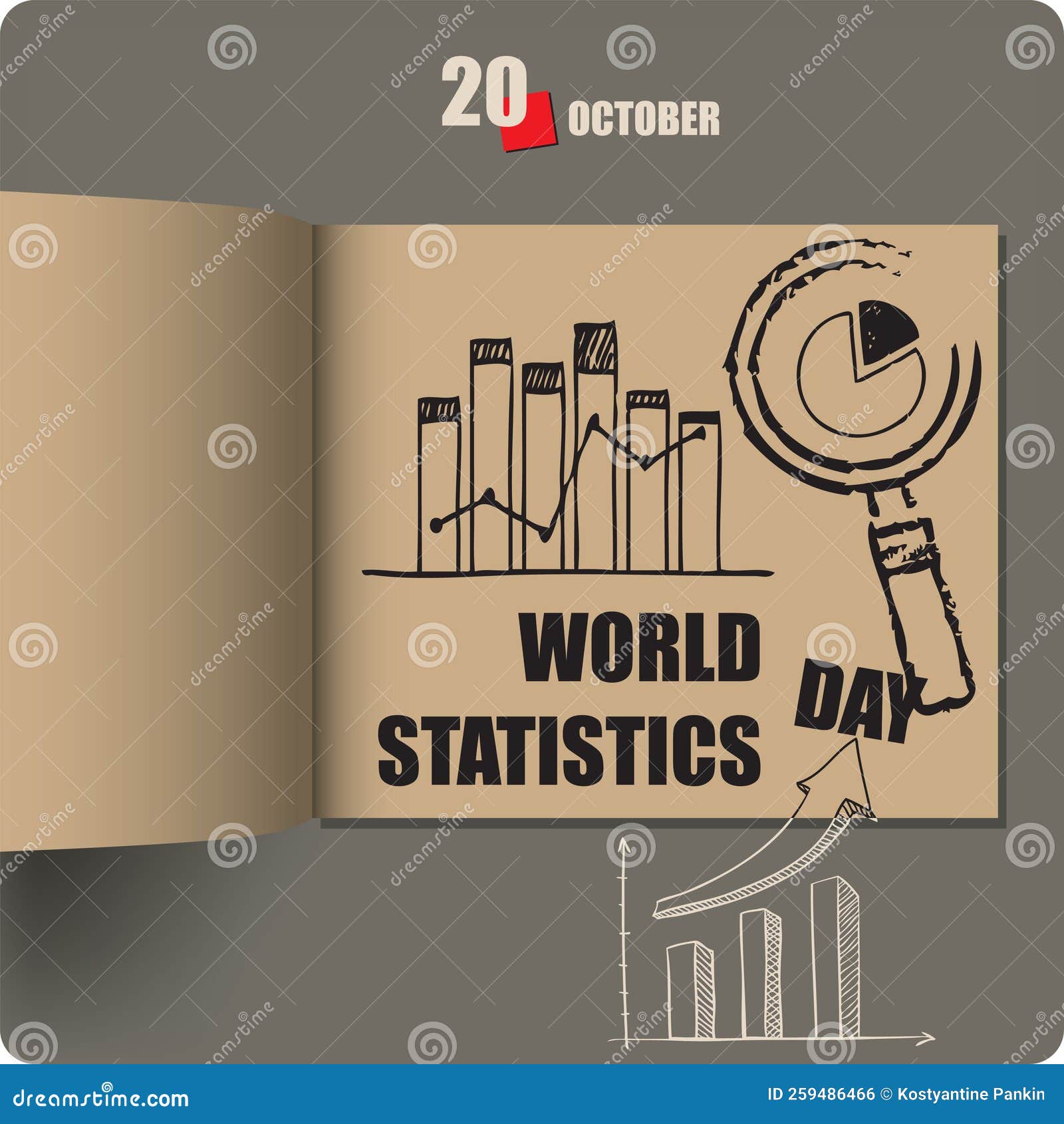 World Statistics Day stock vector. Illustration of diagram - 259486466