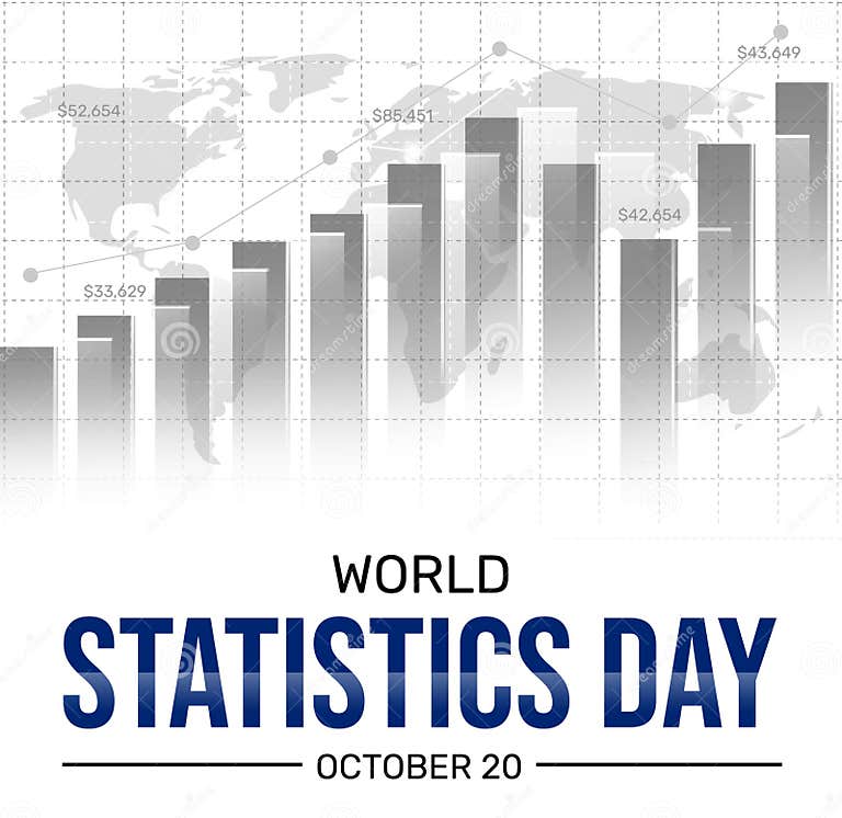 World Statistics Day Wallpaper with Graph and Typography Under it Stock ...