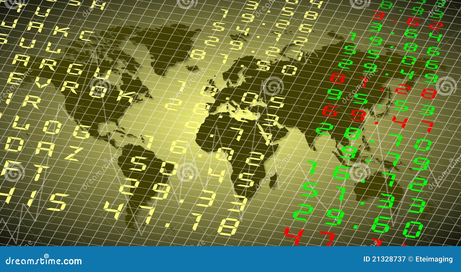 Stock Exchange Graphs With Flying Charts Royalty-Free Cartoon ...